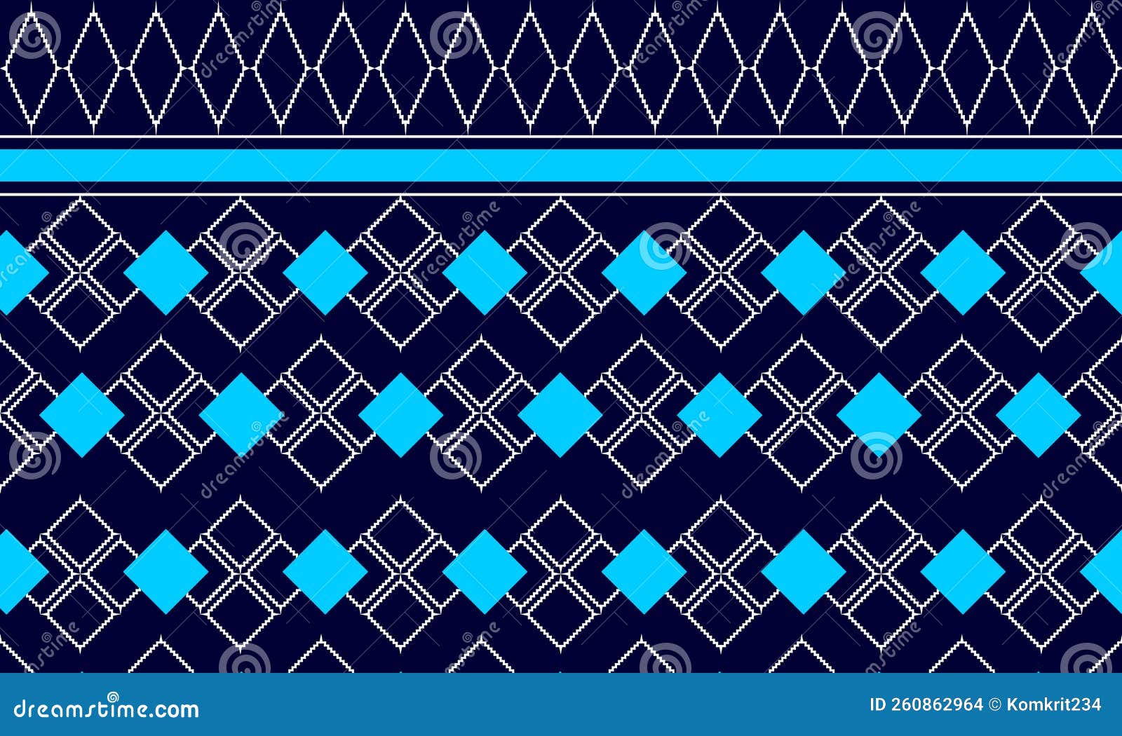Blue Lines Fabric Pattern Cloth Set Vector Stock Vector - Illustration ...