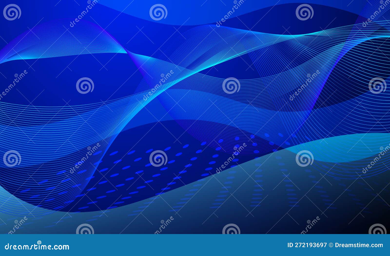 Blue Lines Wave Curve and Dot Lines Wave Abstract Technology Background ...