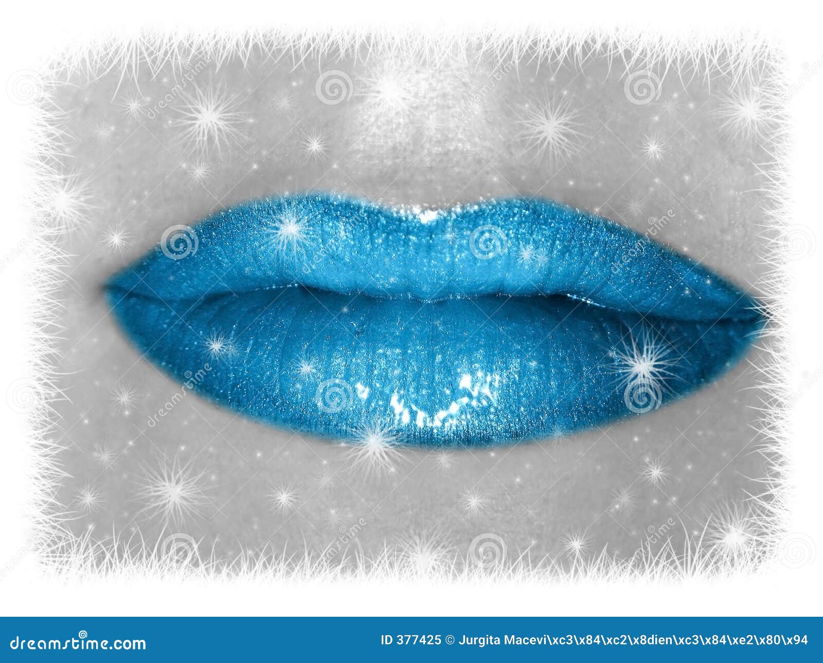 Blue Lips On White Background Vector | CartoonDealer.com #90282763