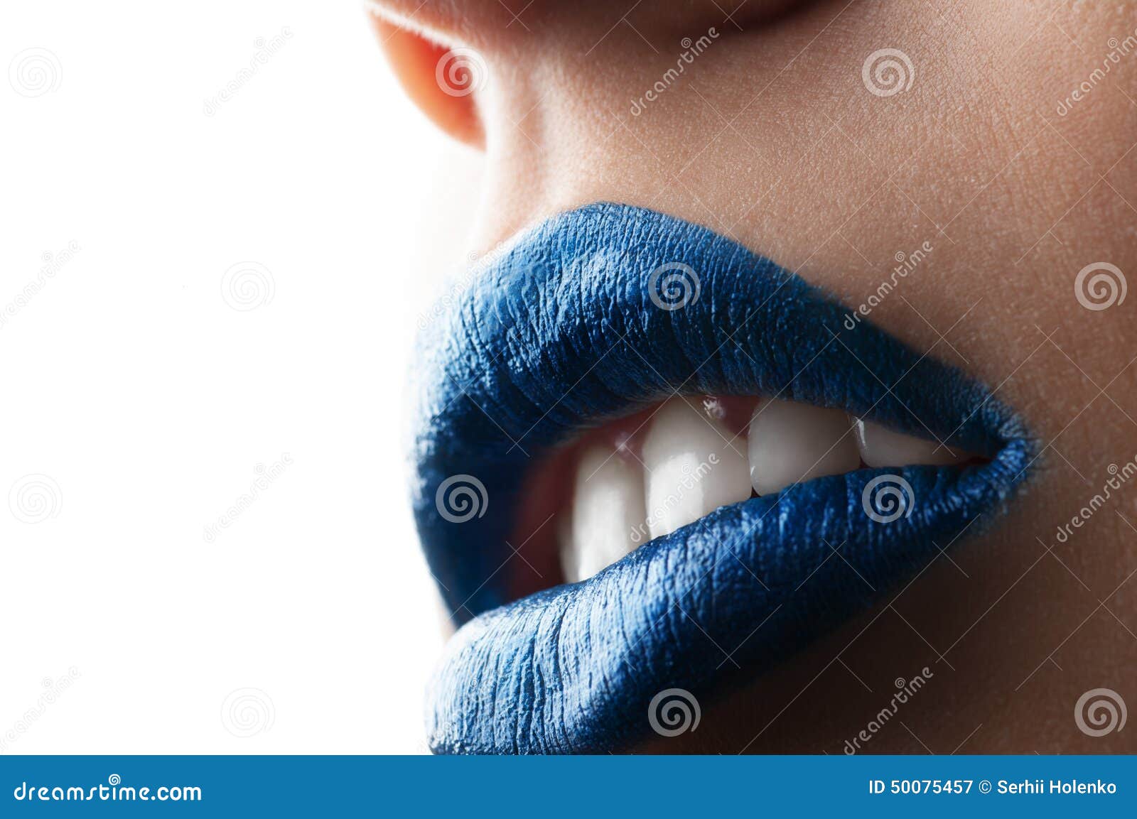 Blue lips stock image. Image of cute, glossy, lips, body - 50075457