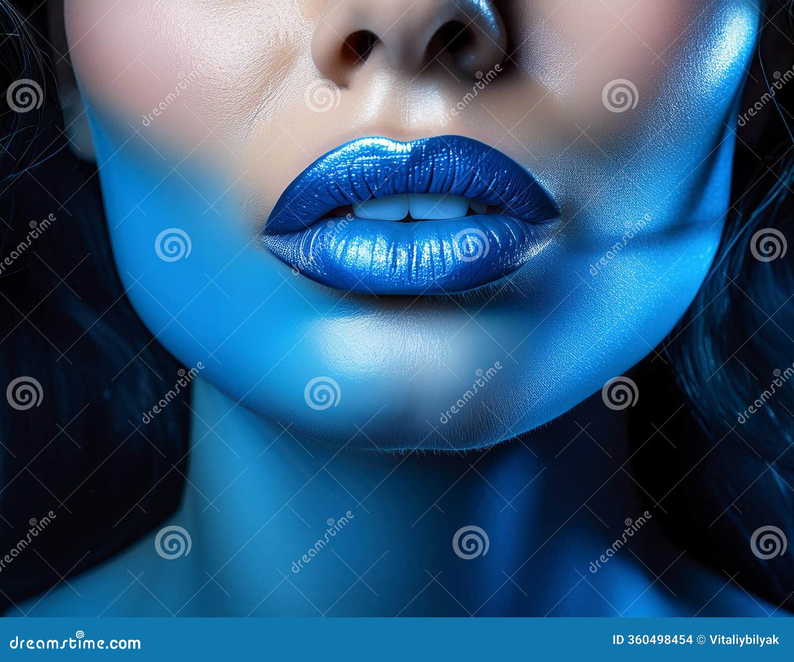 Blue Lips Shivering from Cold, Portraying Discomfort and the Need for ...