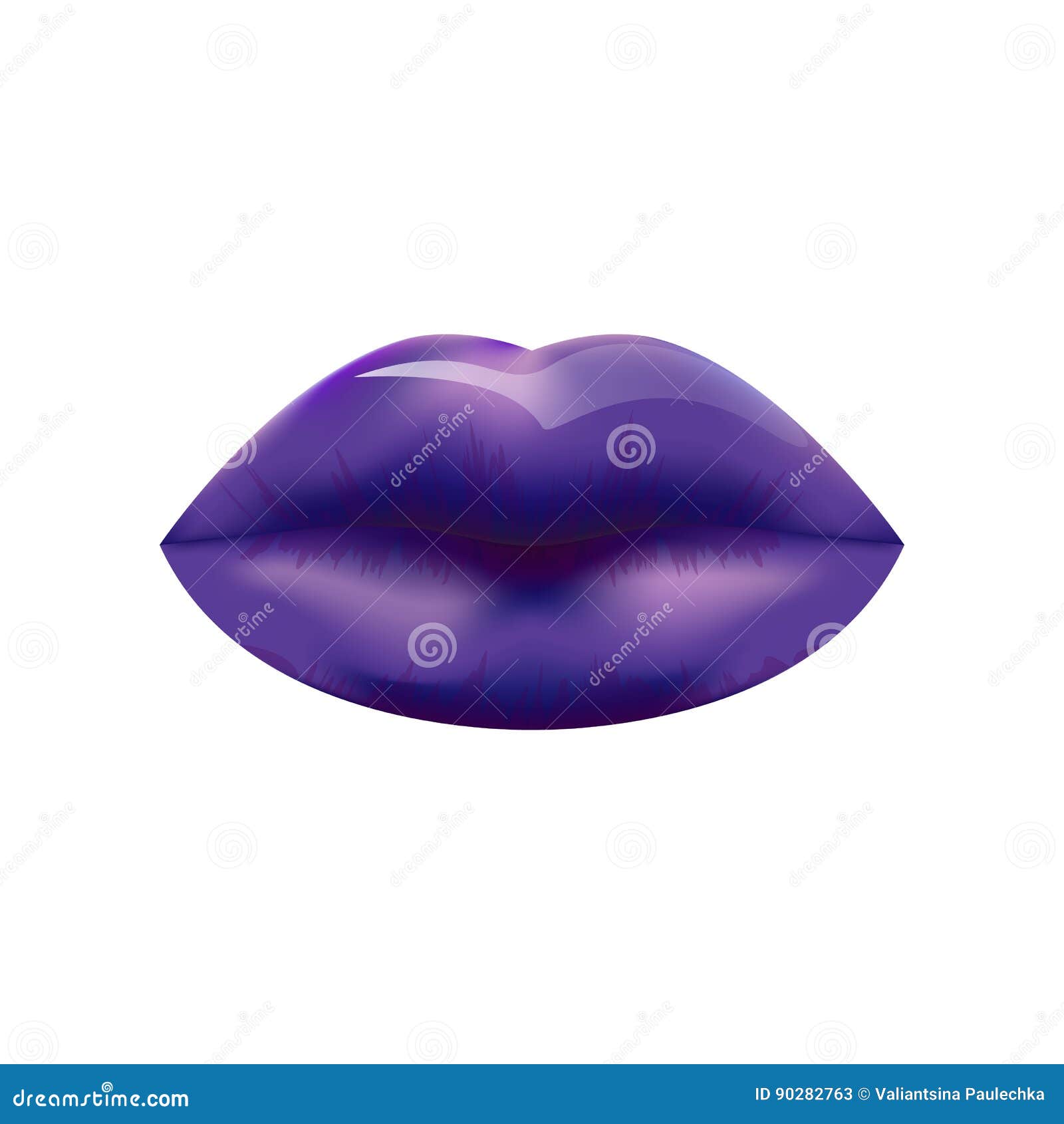Blue Lips On White Background Vector | CartoonDealer.com #90282763