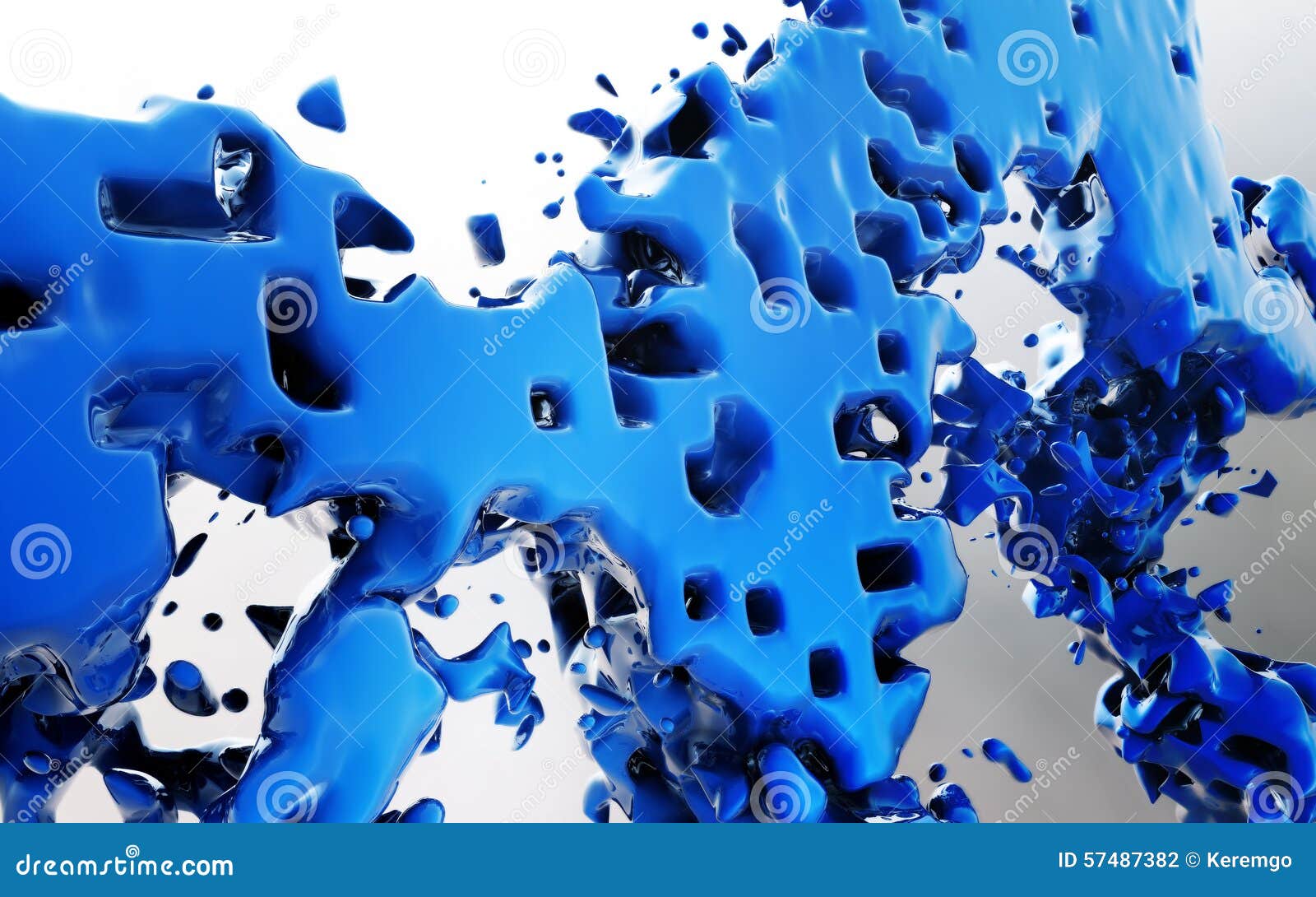 Blue Liquid Abstract Background Stock Illustration - Illustration of ...