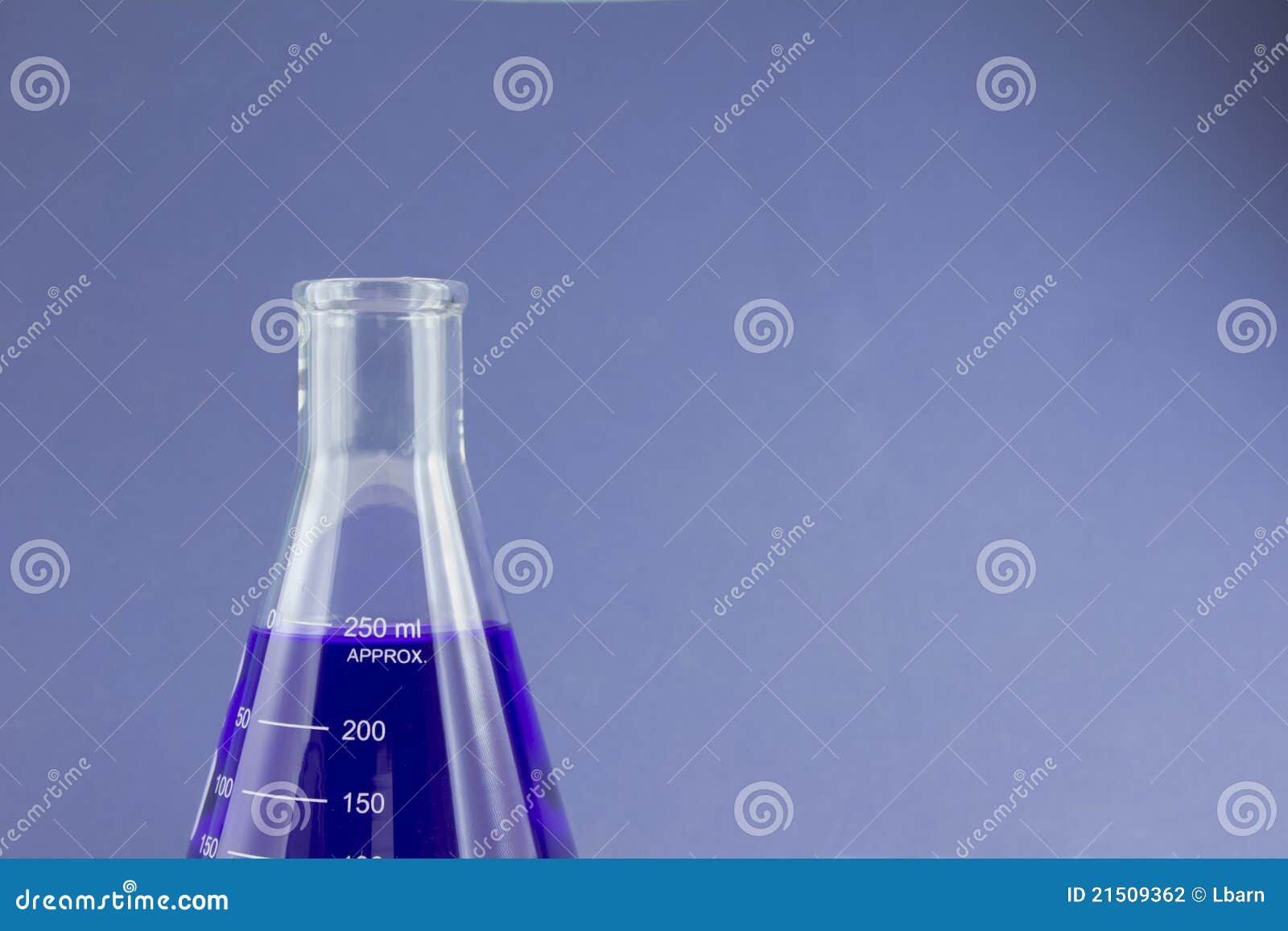 Blue liquid in beaker stock photo. Image of beaker, fluid - 21509362