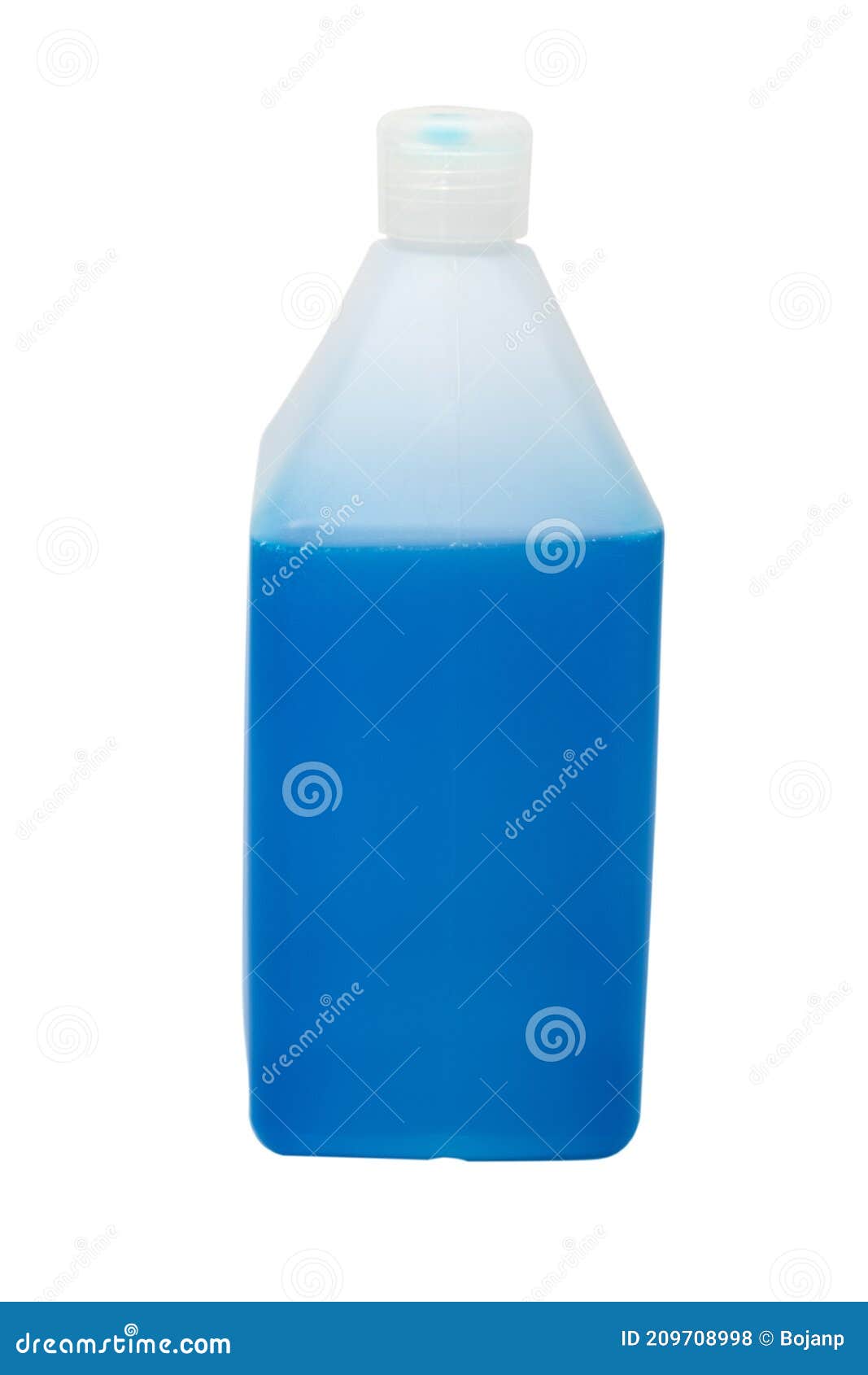 Blue Liquid in the Canister Isolated on White Stock Photo - Image of ...
