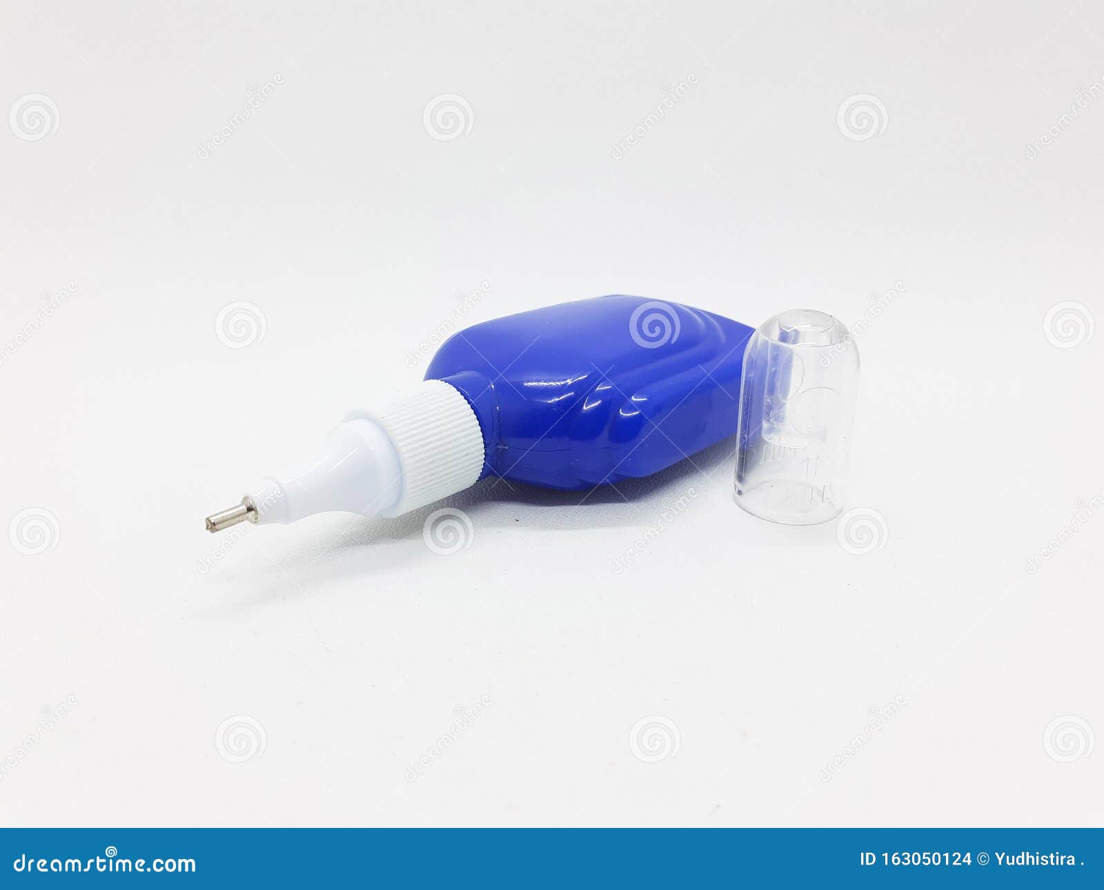 Blue Liquid Correction Writing Pen in White Background 07 Stock Photo ...