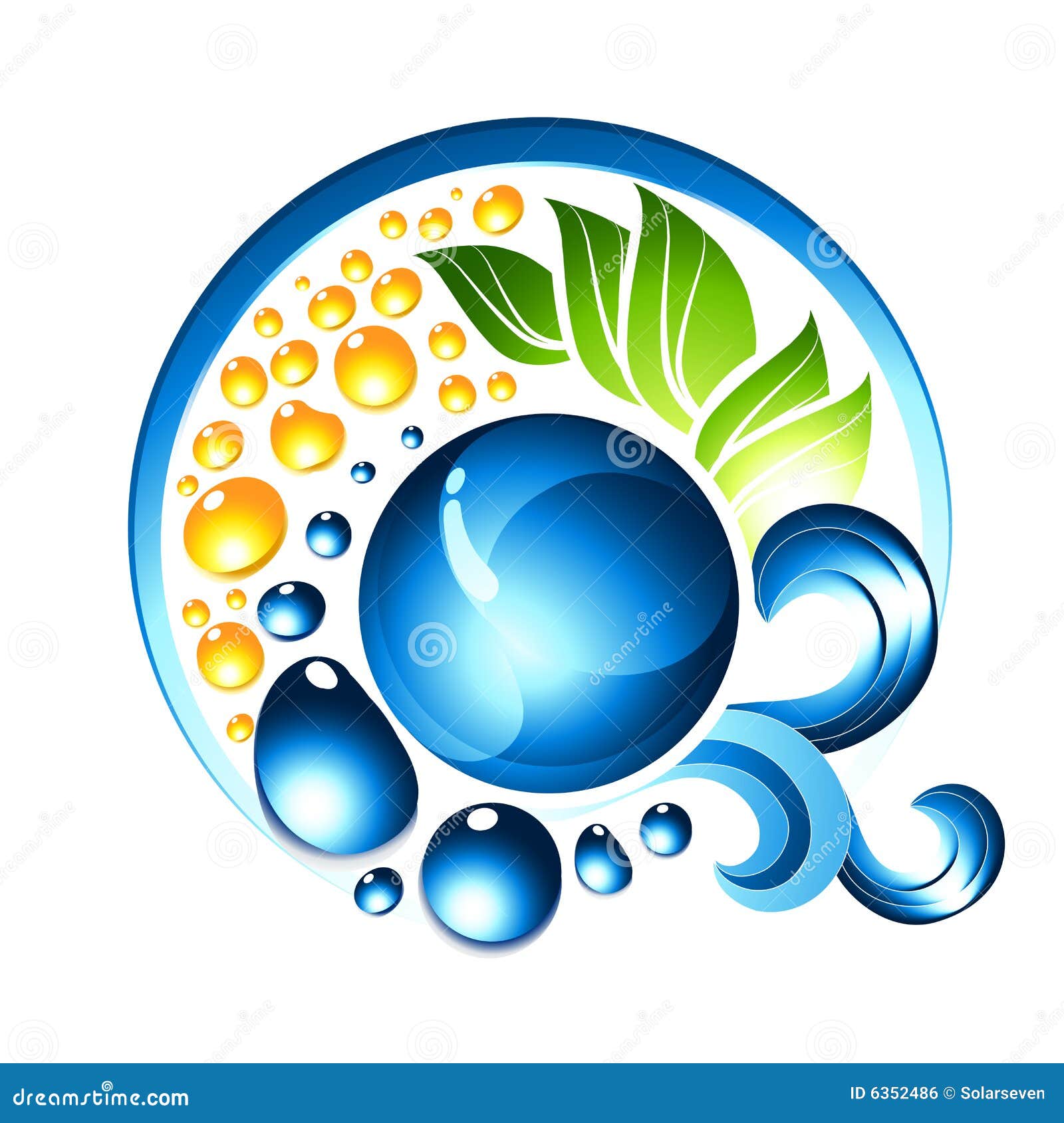 Blue Liquid Icon stock illustration. Illustration of idea - 6352486