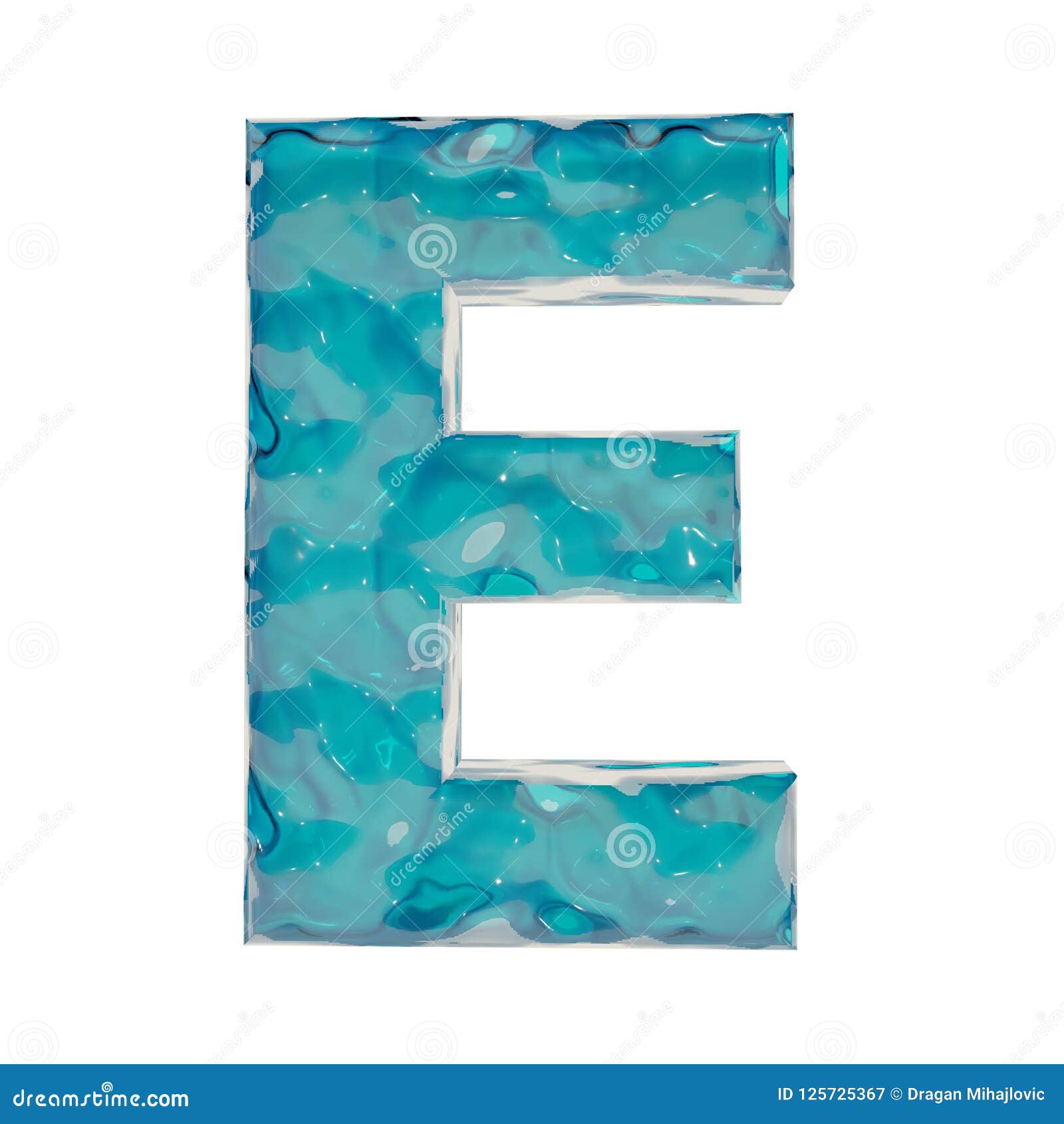 Blue Liquid Letter E stock illustration. Illustration of abstract ...