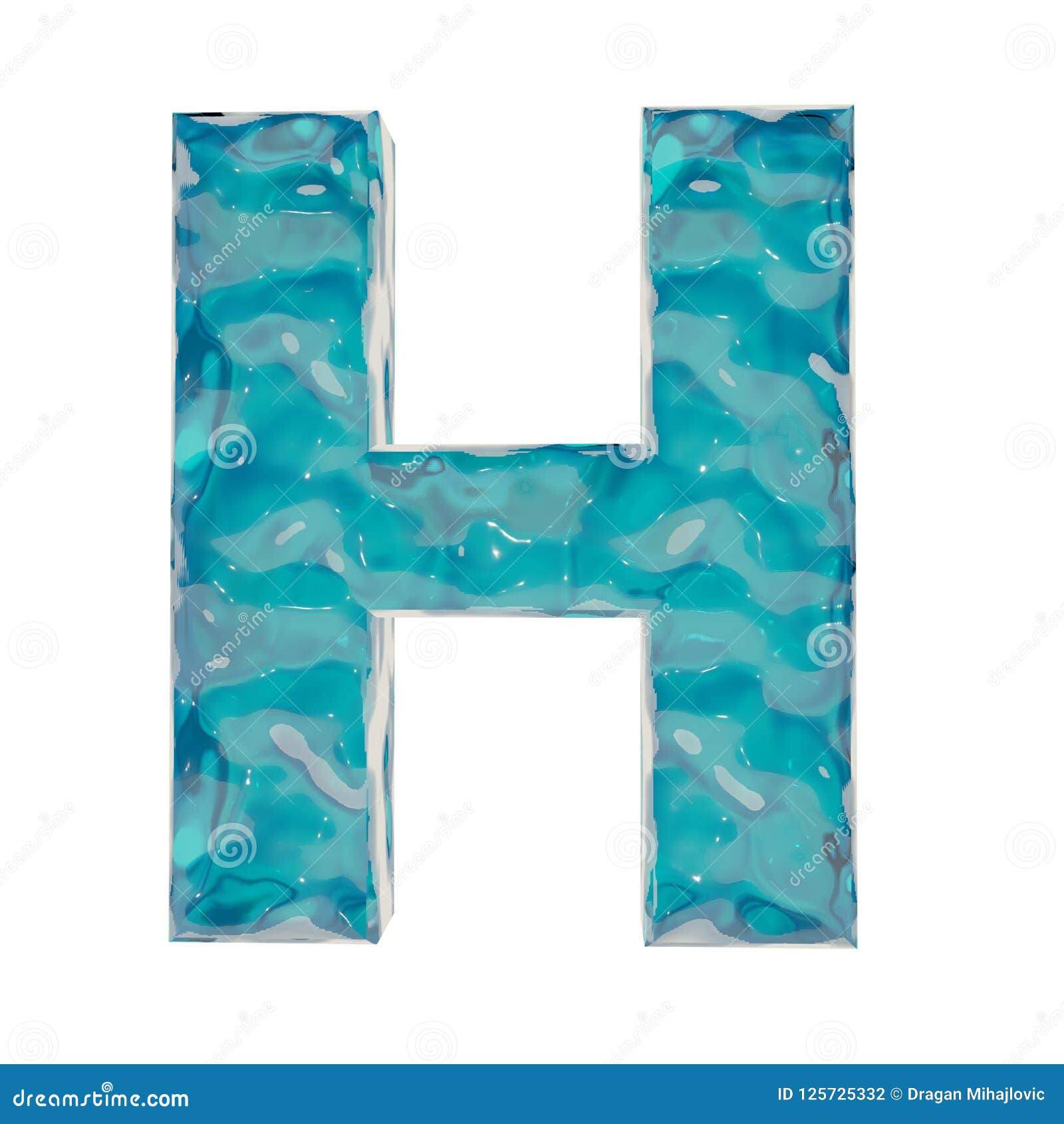 Blue Liquid Letter H stock illustration. Illustration of flowing ...