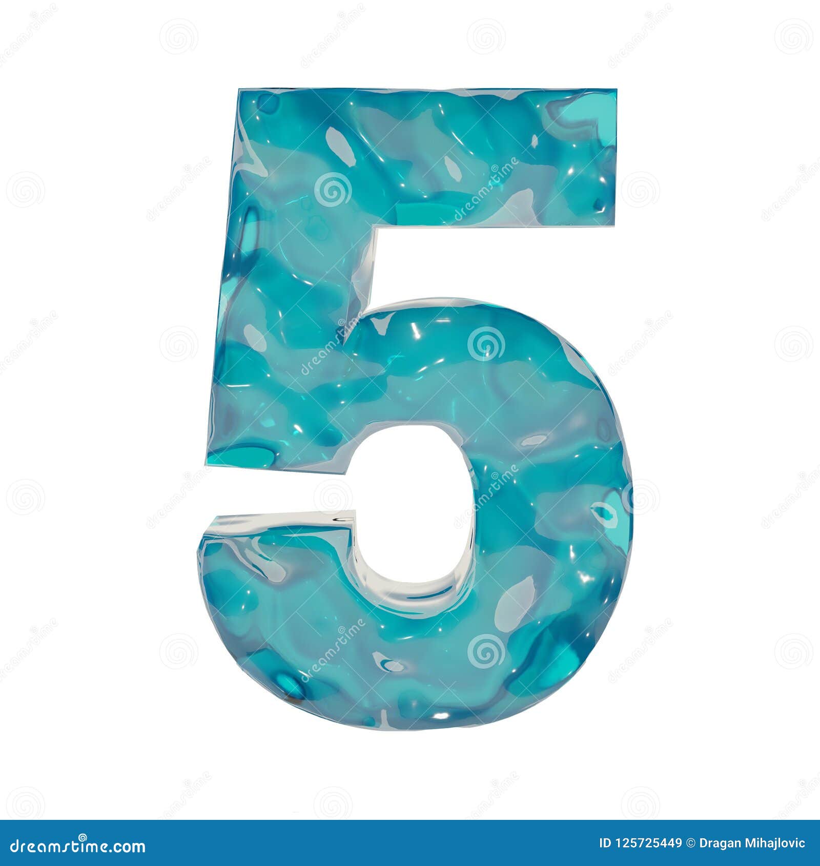 Blue Liquid Number 5 stock illustration. Illustration of blue - 125725449