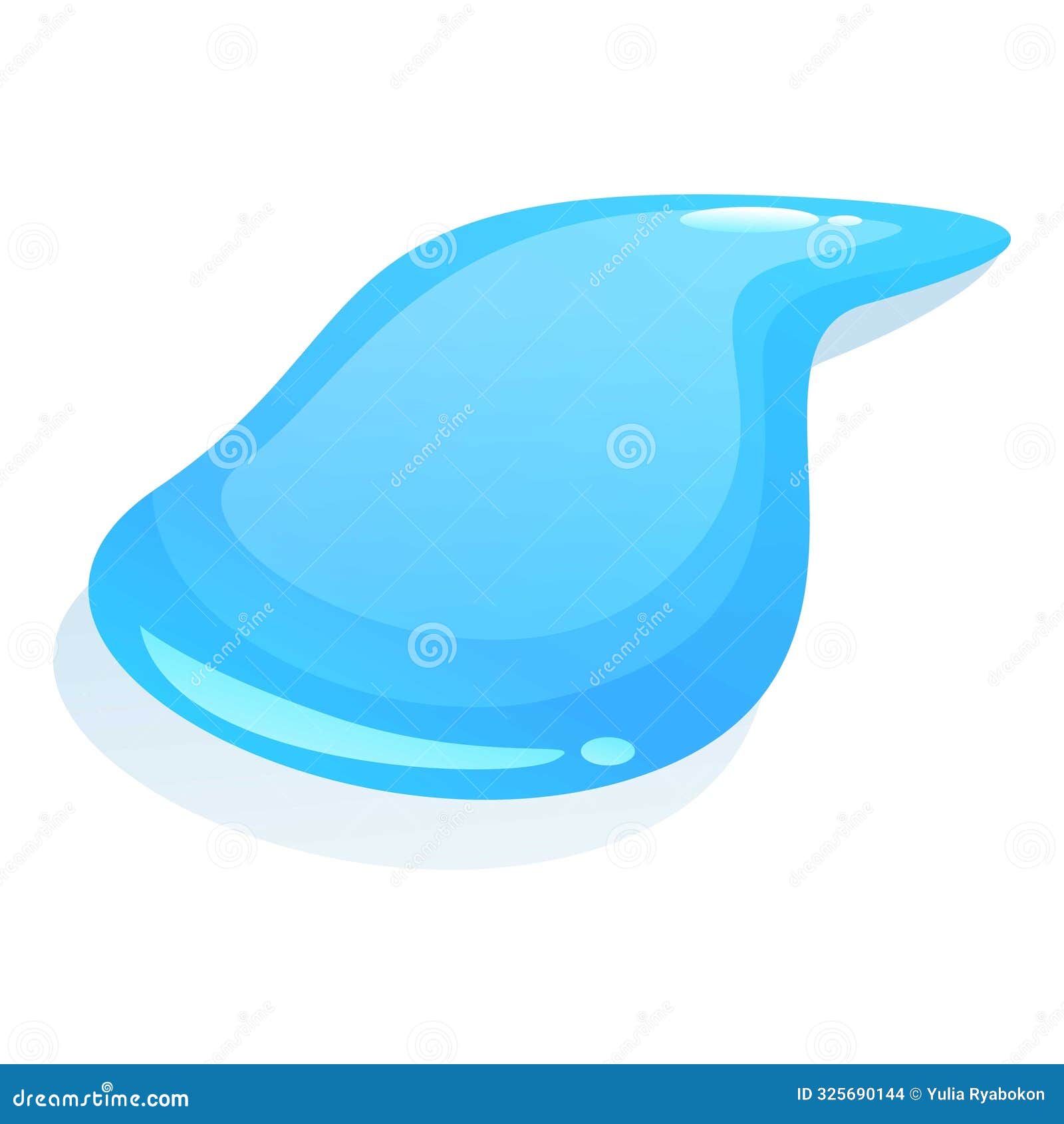 Blue Liquid Puddle Flowing on the Ground Stock Vector - Illustration of ...