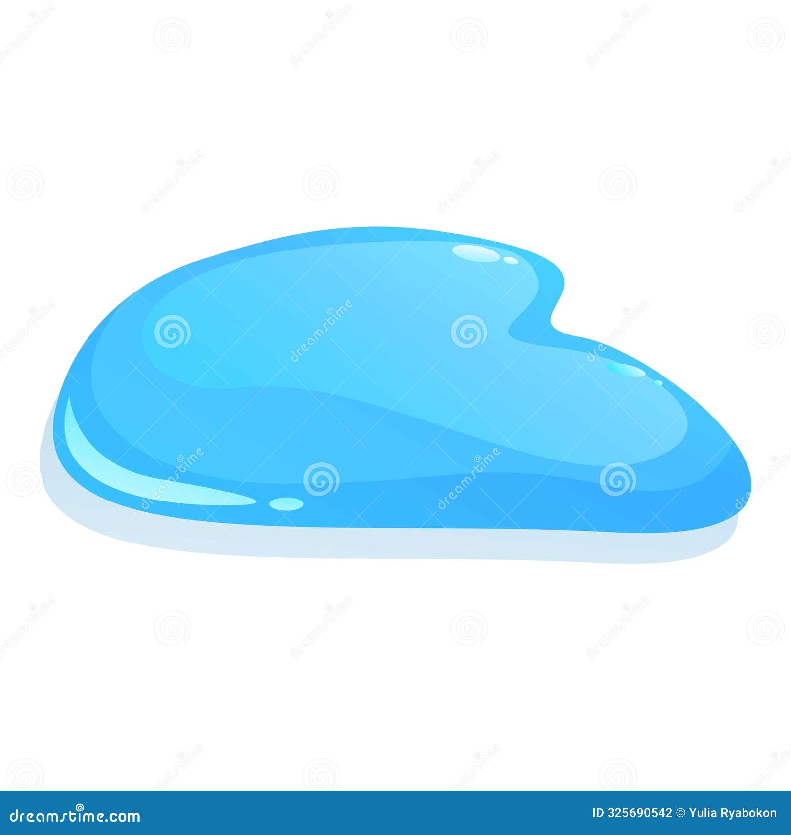 Blue Liquid Puddle Spreading on the Floor Stock Vector - Illustration ...