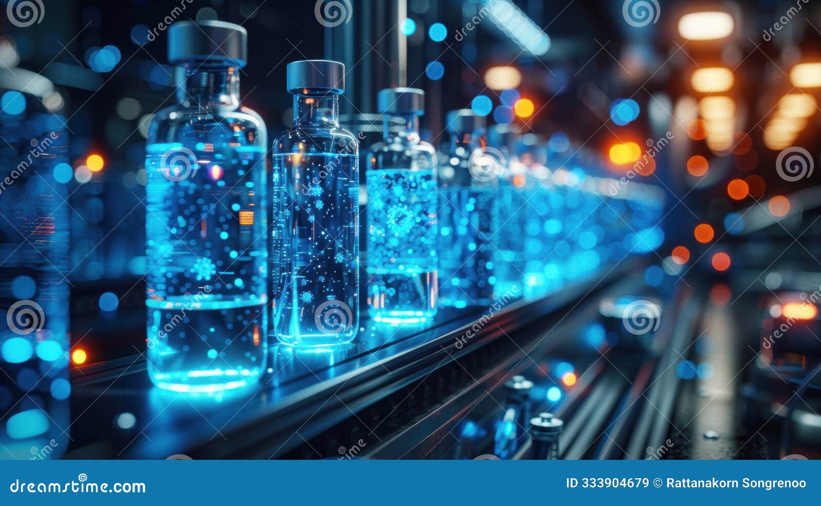 Blue Liquid in Science Experiment Bottle Flasks for Science in ...