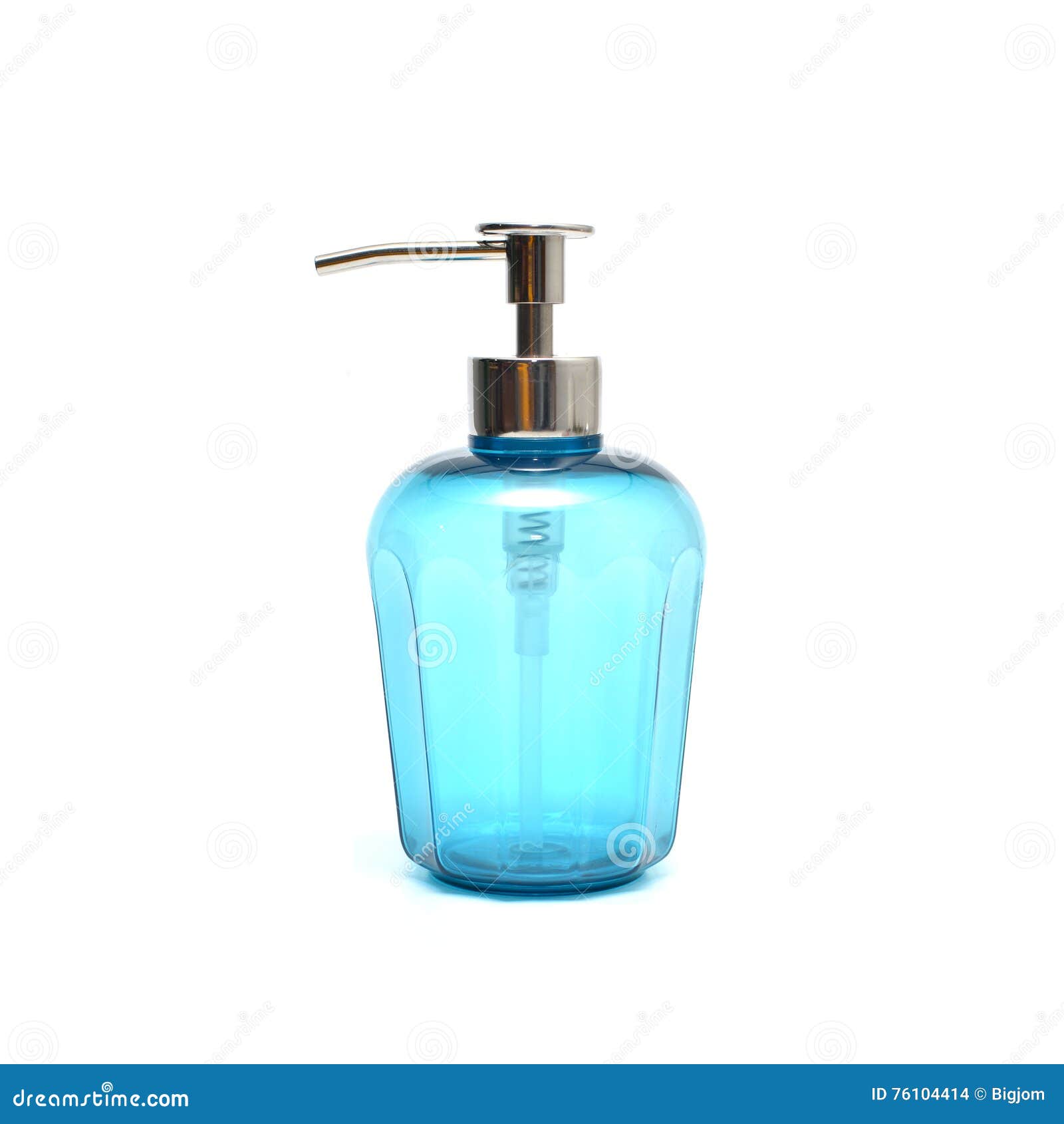 Blue Liquid Soap in Plastic Pump Bottle Stock Photo - Image of pump ...