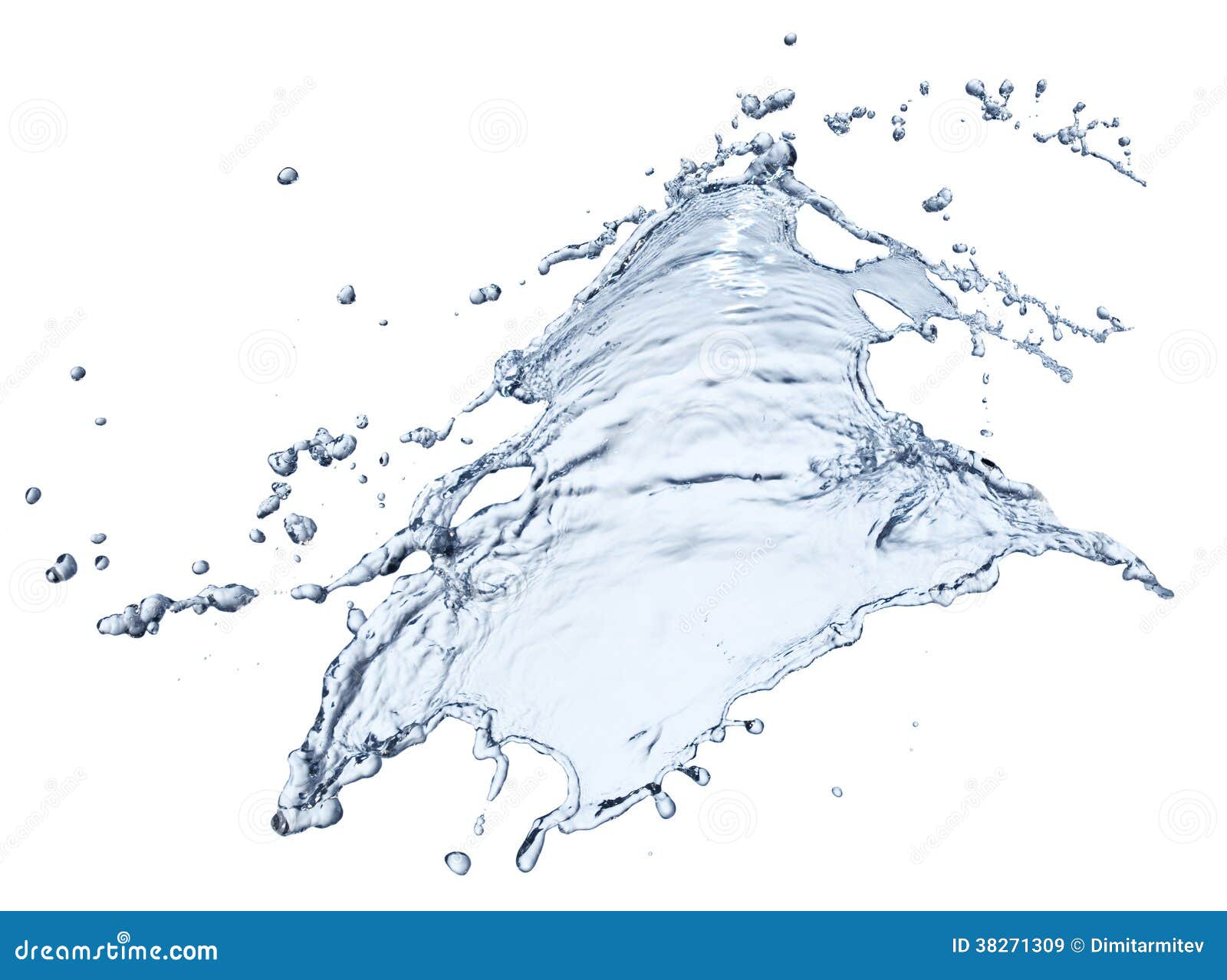 Blue Liquid Splash Isolated on White Background Stock Image - Image of ...