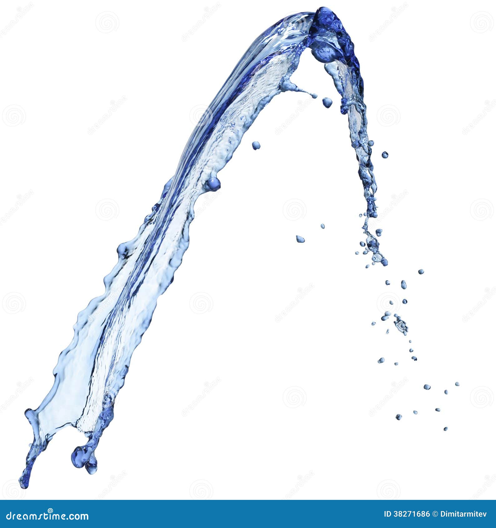 Blue Liquid Splash Isolated on White Background Stock Photo - Image of ...