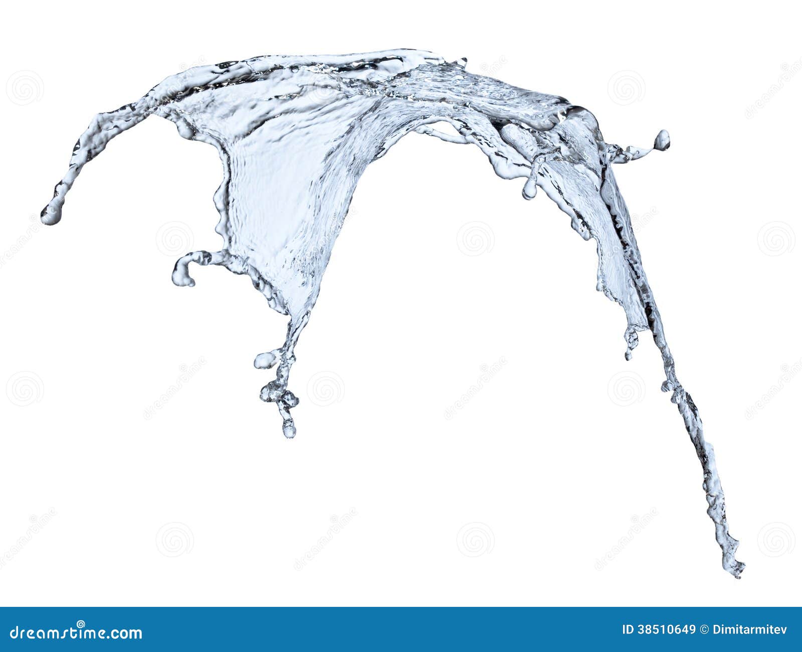 Blue Liquid Splash Isolated on White Background Stock Image - Image of ...