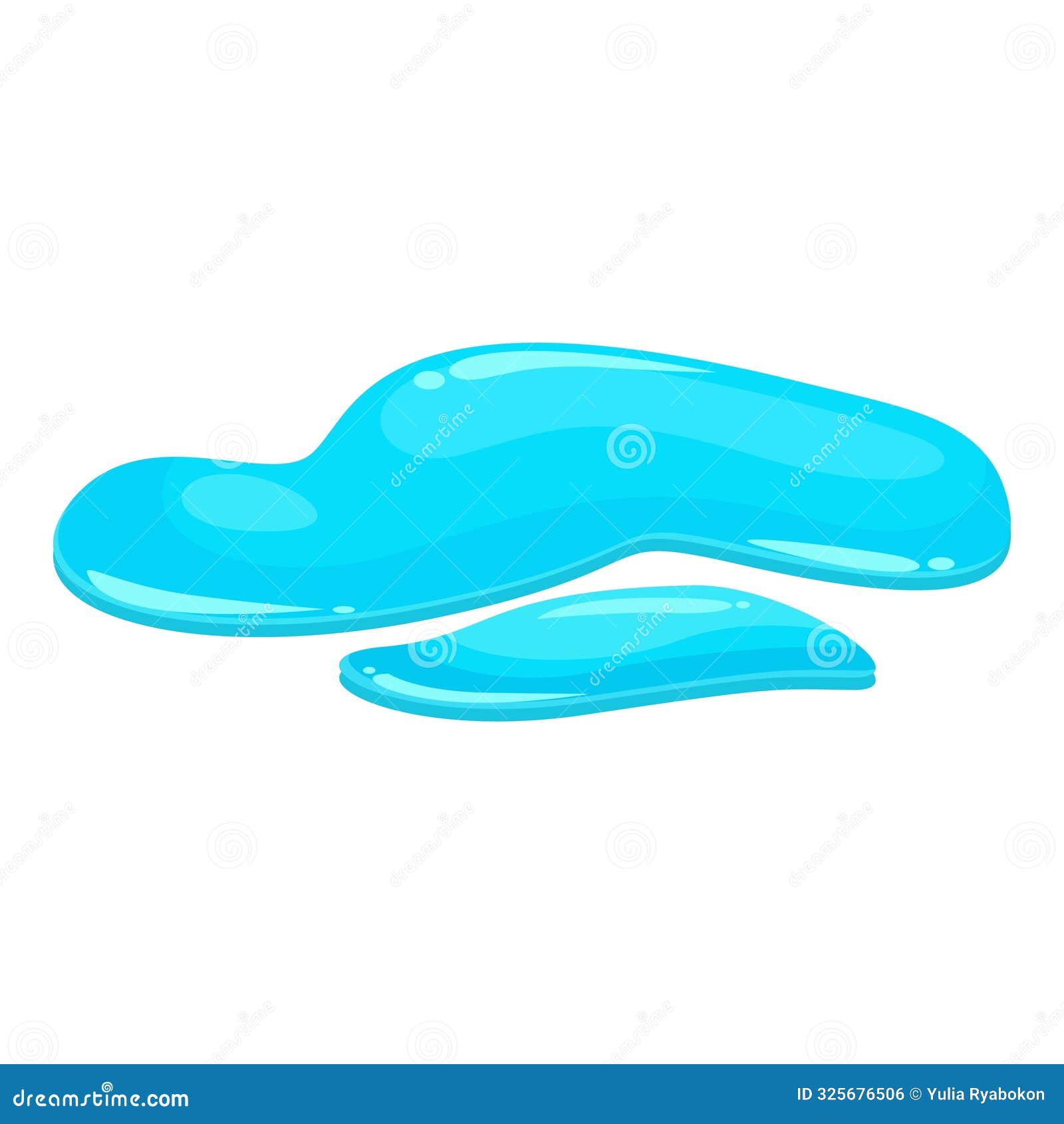 Blue Liquid Splashes Flowing in Different Directions Stock Vector ...