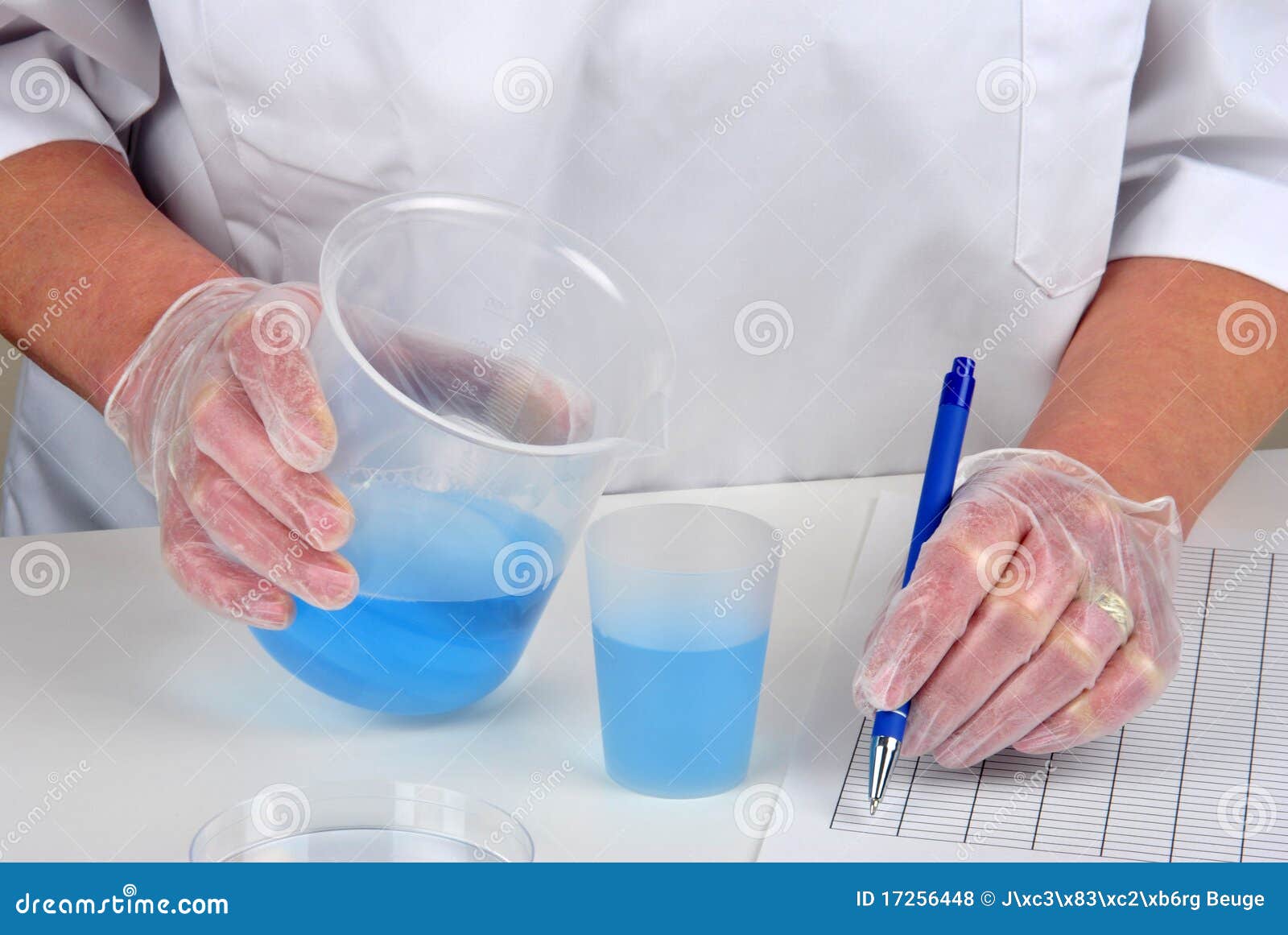 Blue Liquid in Two Chemical Container Stock Photo - Image of chemicals ...