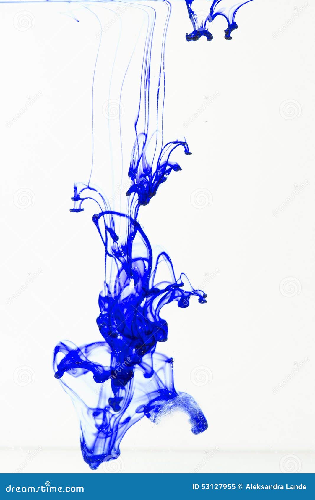 Blue liquid in water stock image. Image of evolution - 53127955
