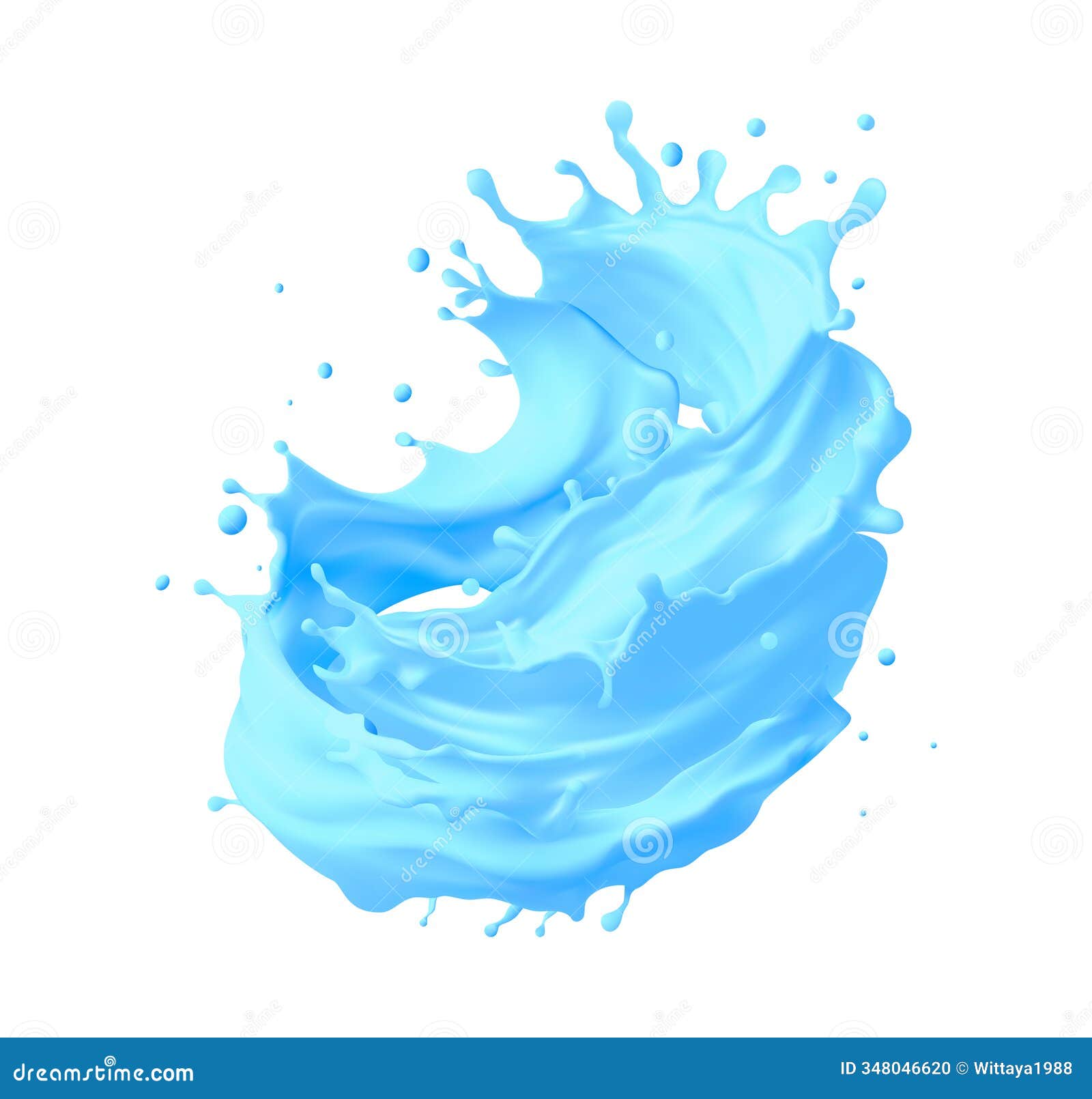 Blue Liquid, Liquid Water Wave Splash of Transparent Blue Flow Swirl or ...
