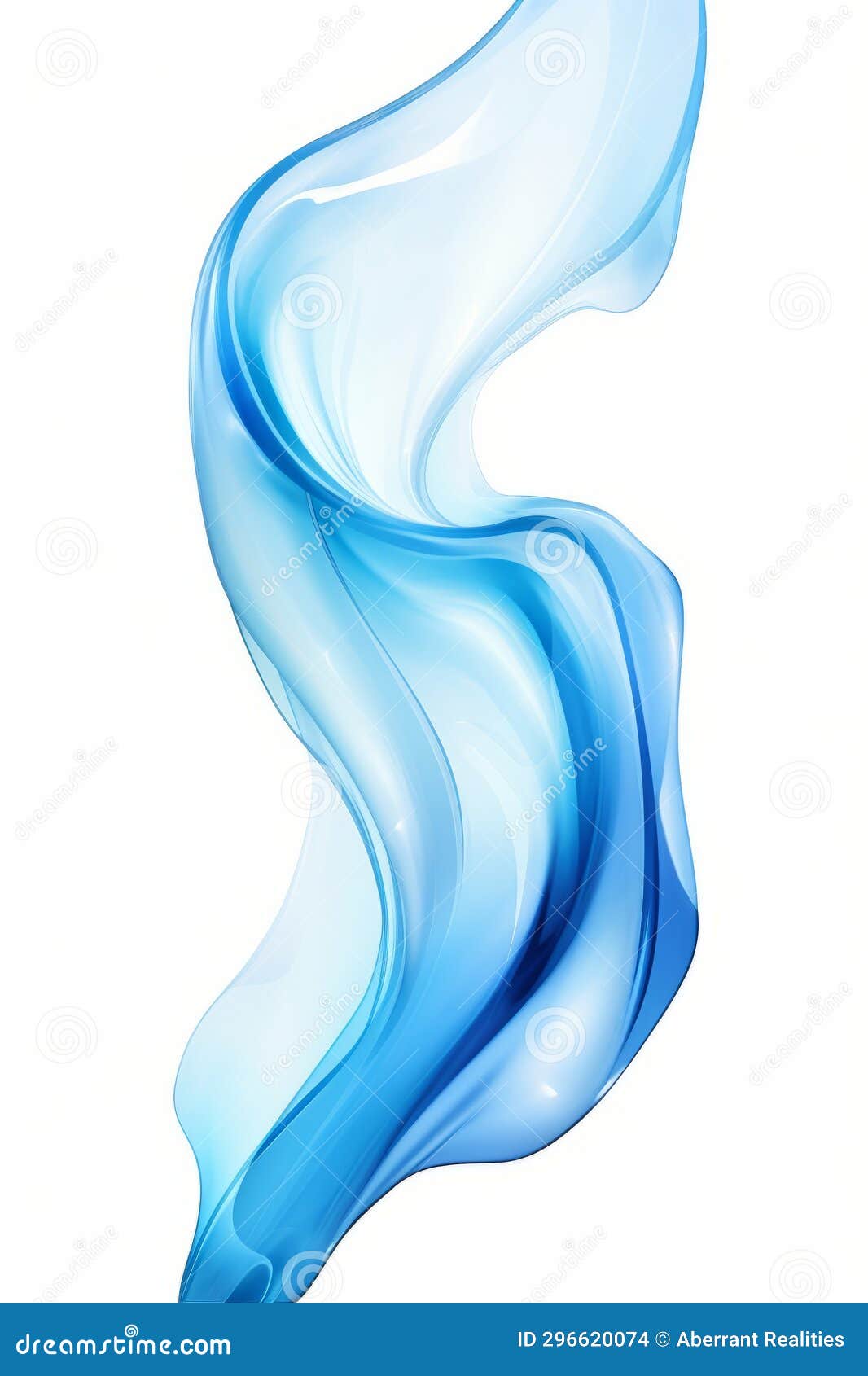 A Blue Liquid Wave on a White Background Stock Illustration ...