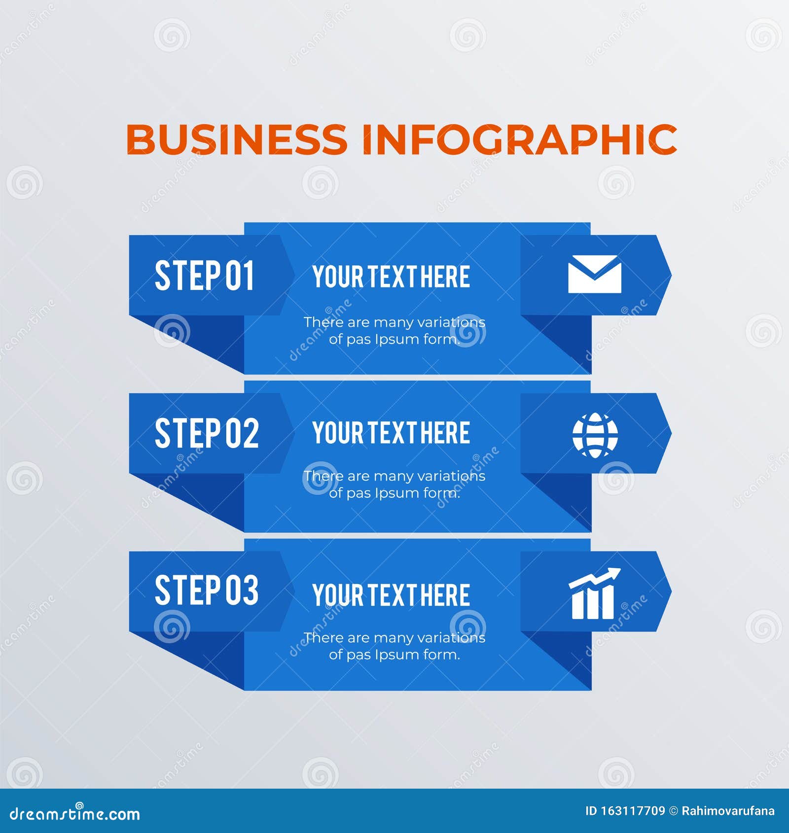 Blue List Infographic Template Design. Business Concept Infograph with ...
