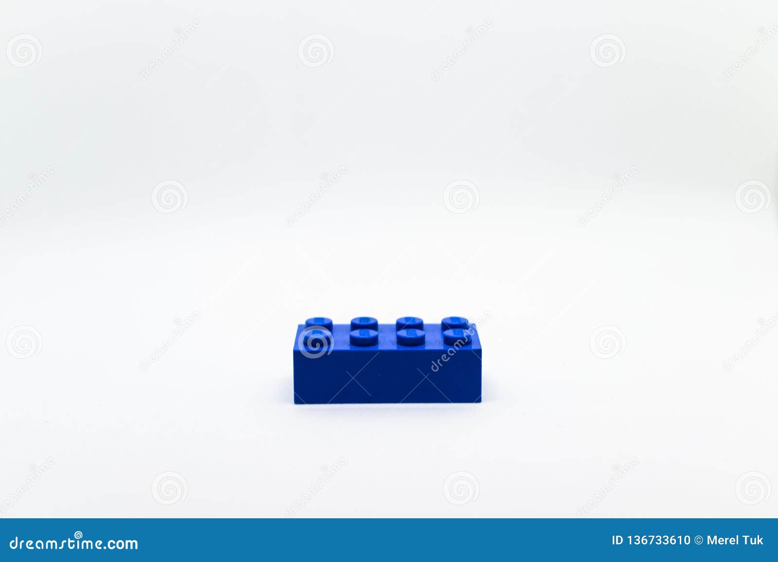 A Blue Little Lego Block Isolated on White Background Stock Photo ...