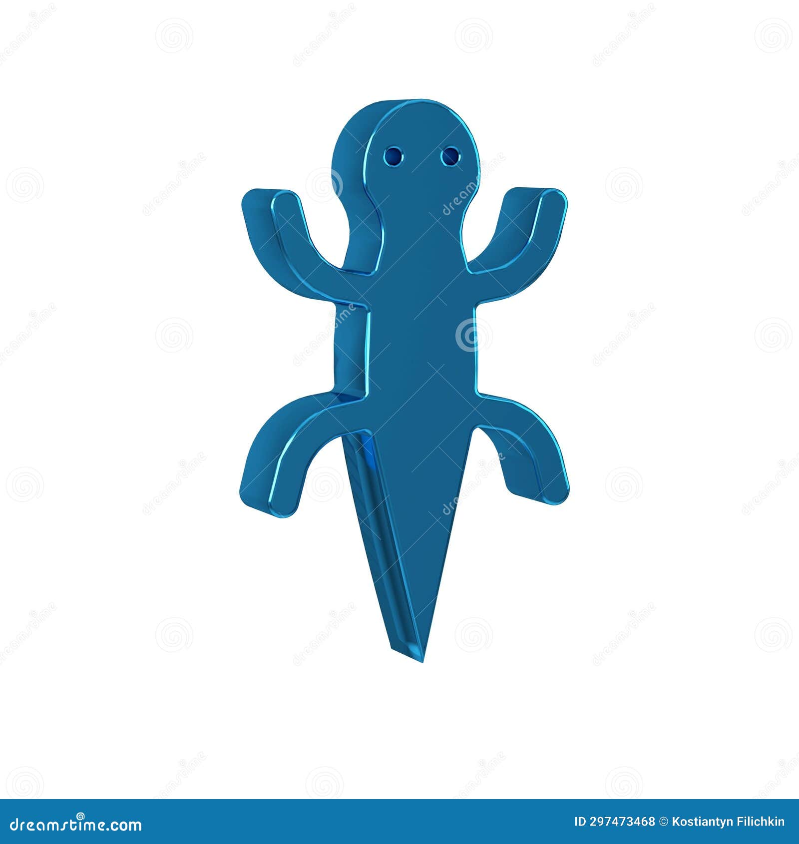 Blue Lizard Icon Isolated on Transparent Background. Stock Illustration ...