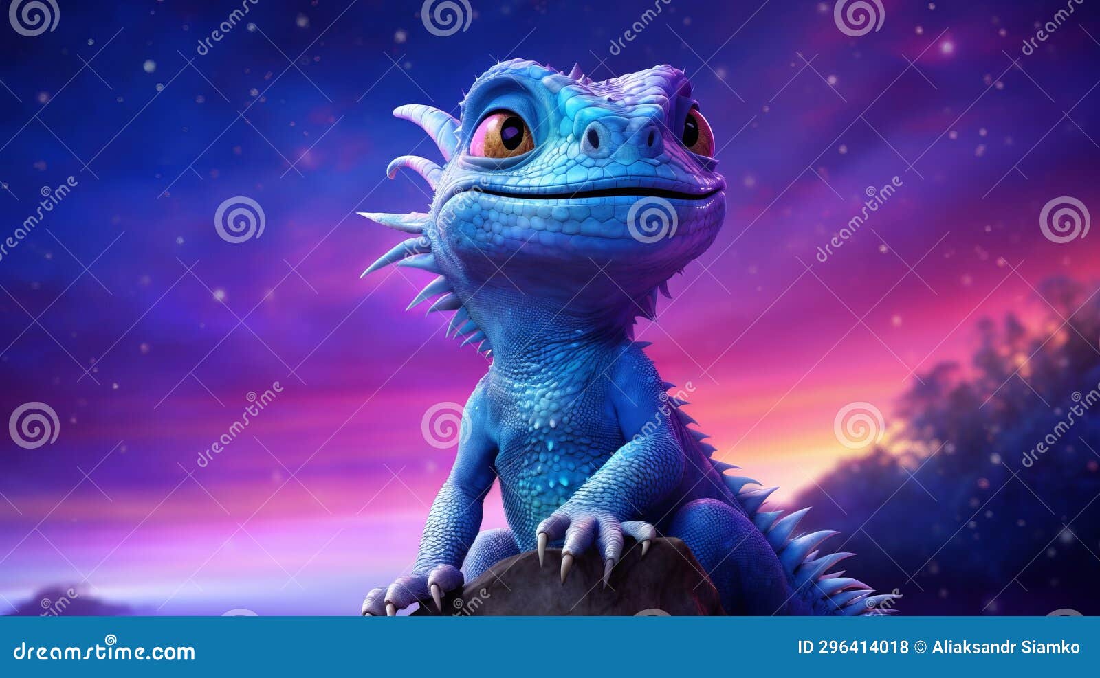 A Blue Lizard with Sharp Claws Stock Photo - Image of tree, colorful ...