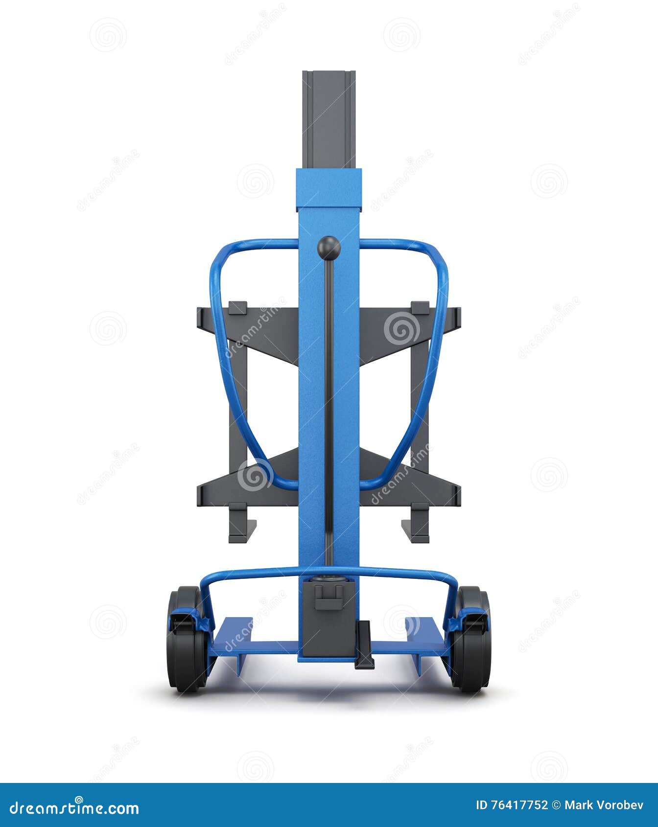 Blue Loader. 3d Illustration. Rear View. Stock Illustration ...