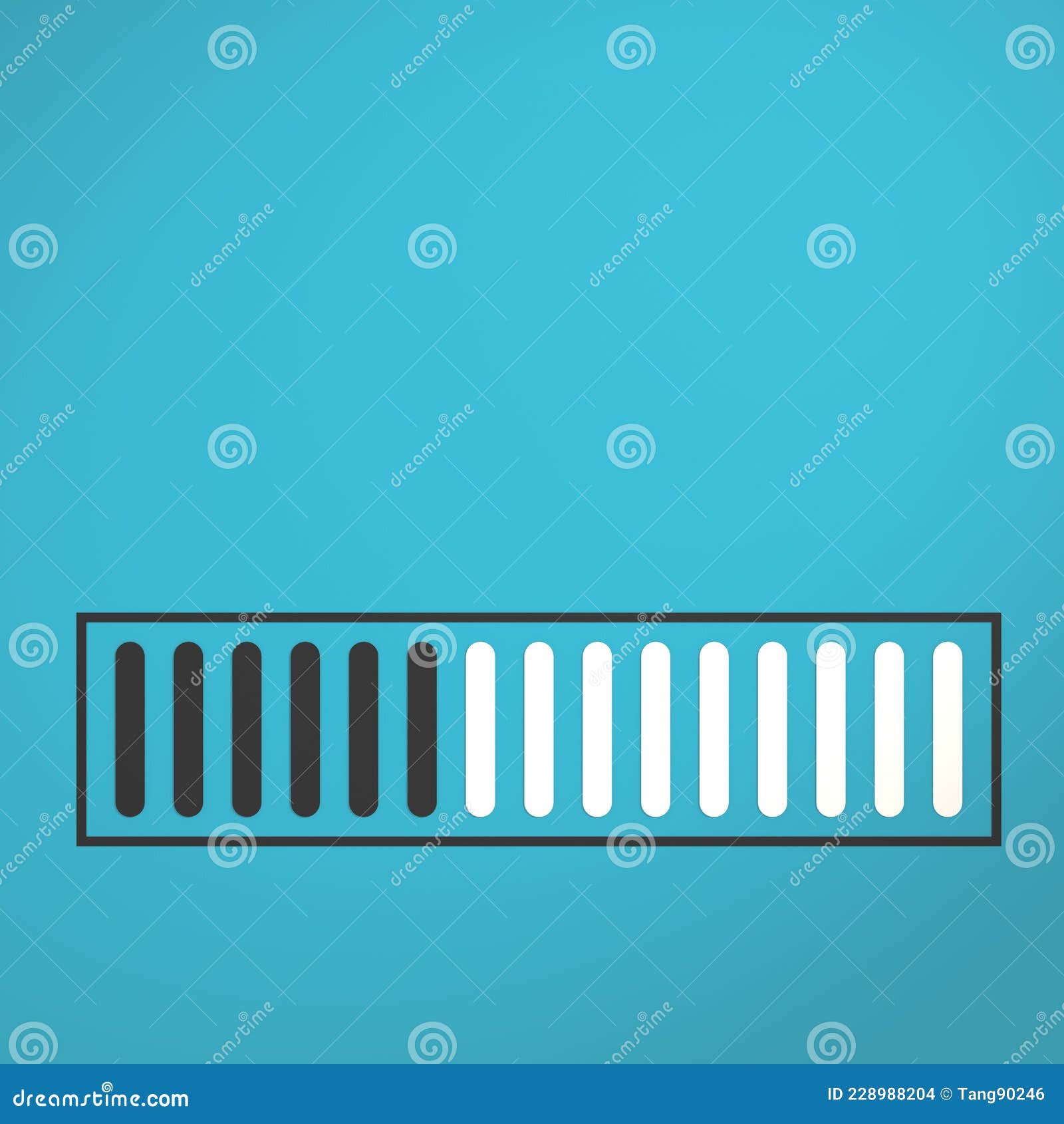 Blue loading bar stock illustration. Illustration of design - 228988204