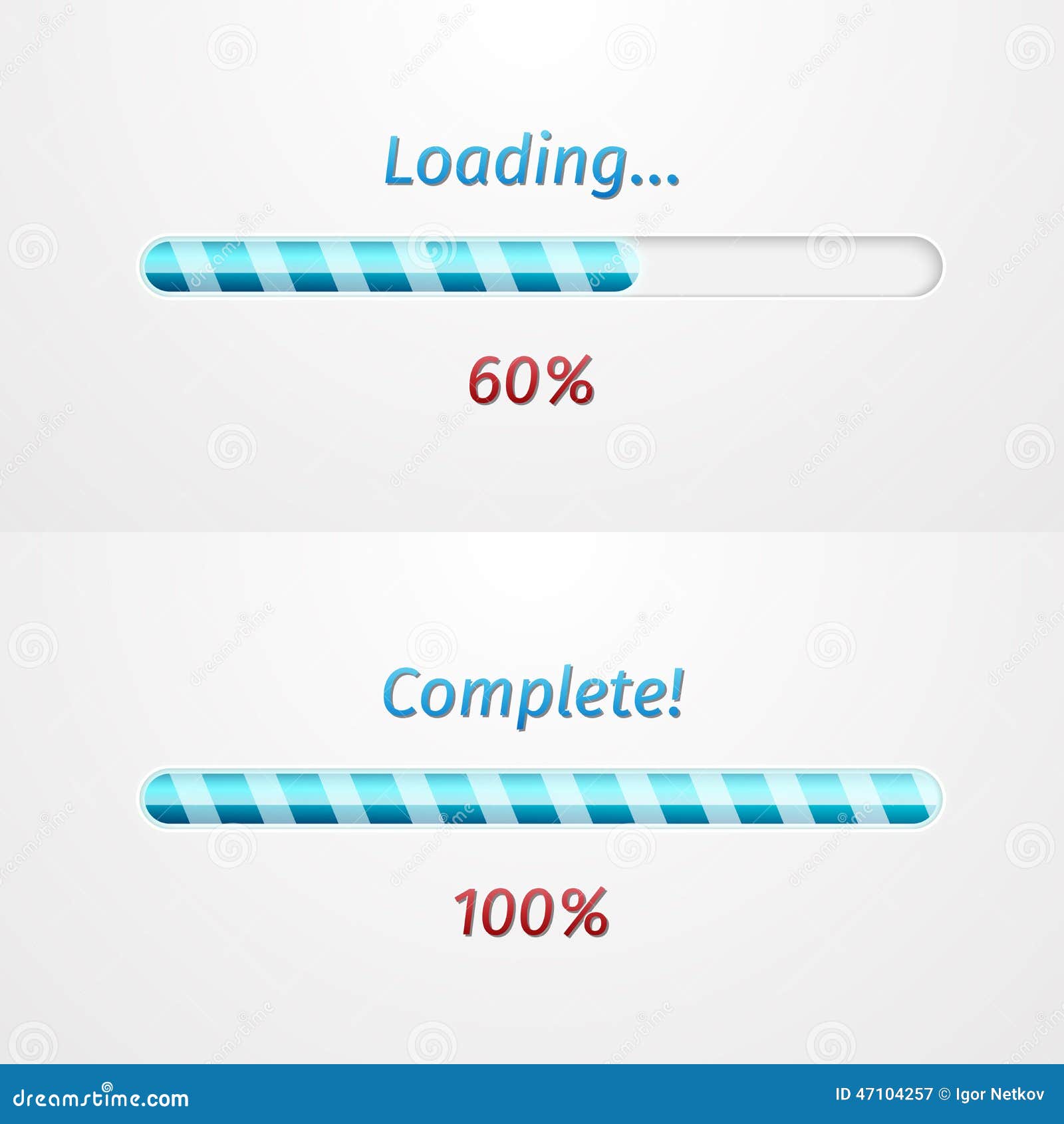 Blue loading bars stock vector. Illustration of orange - 47104257