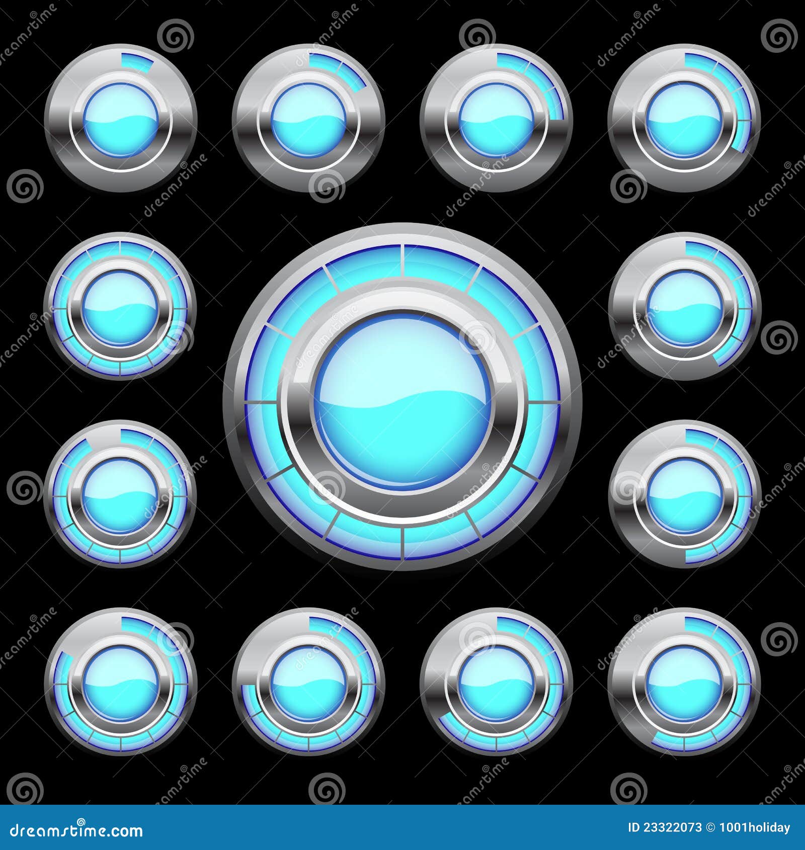 Blue loading button stock vector. Illustration of icon - 23322073