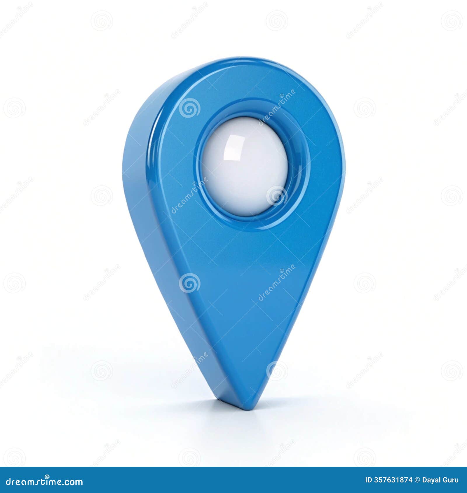 Blue Location Pin On City Street At Night, City Lights, Location ...