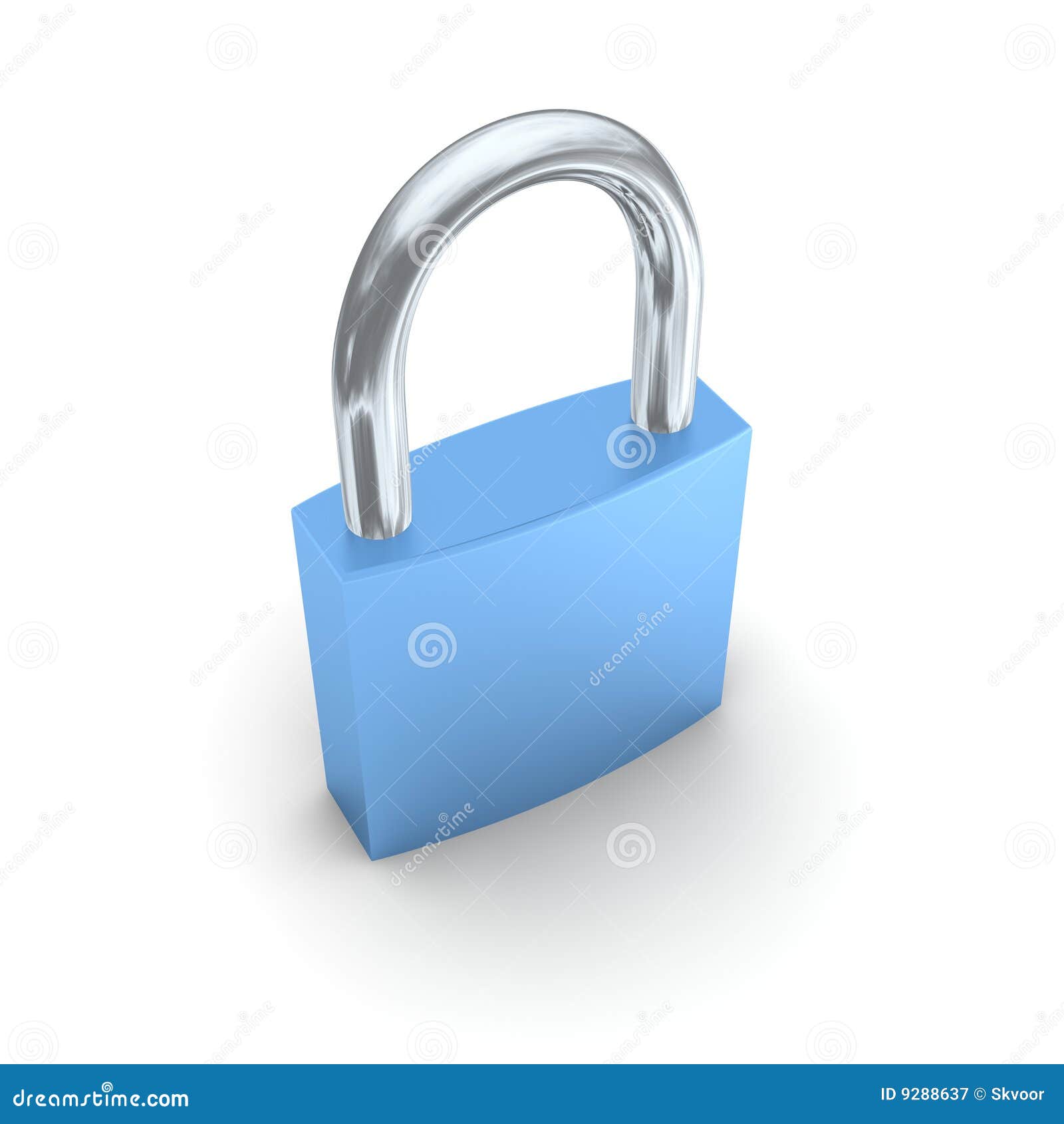 Blue Lock Symbol From Connected Points 3D Render Stock Image ...