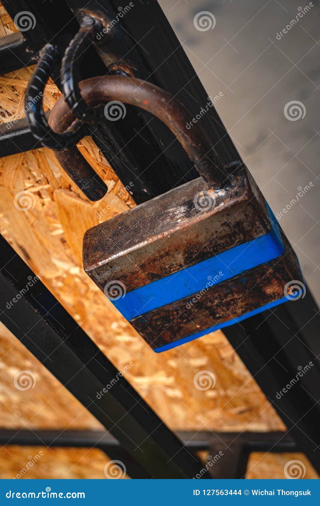 The blue lock, the big stock photo. Image of house, object - 127563444