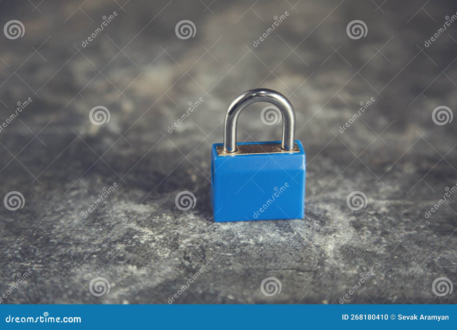 Blue Lock on the Grey Background Stock Photo - Image of choices, metal ...