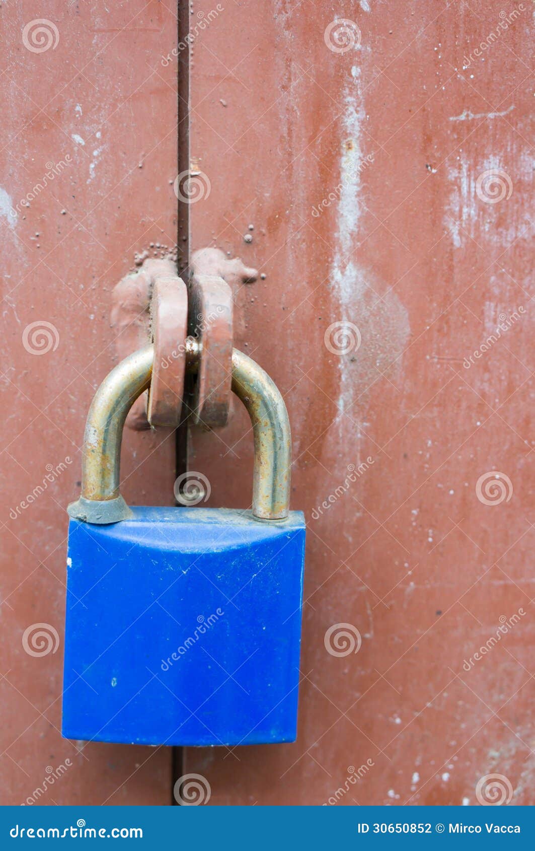 Blue lock stock photo. Image of steel, protect, lock - 30650852
