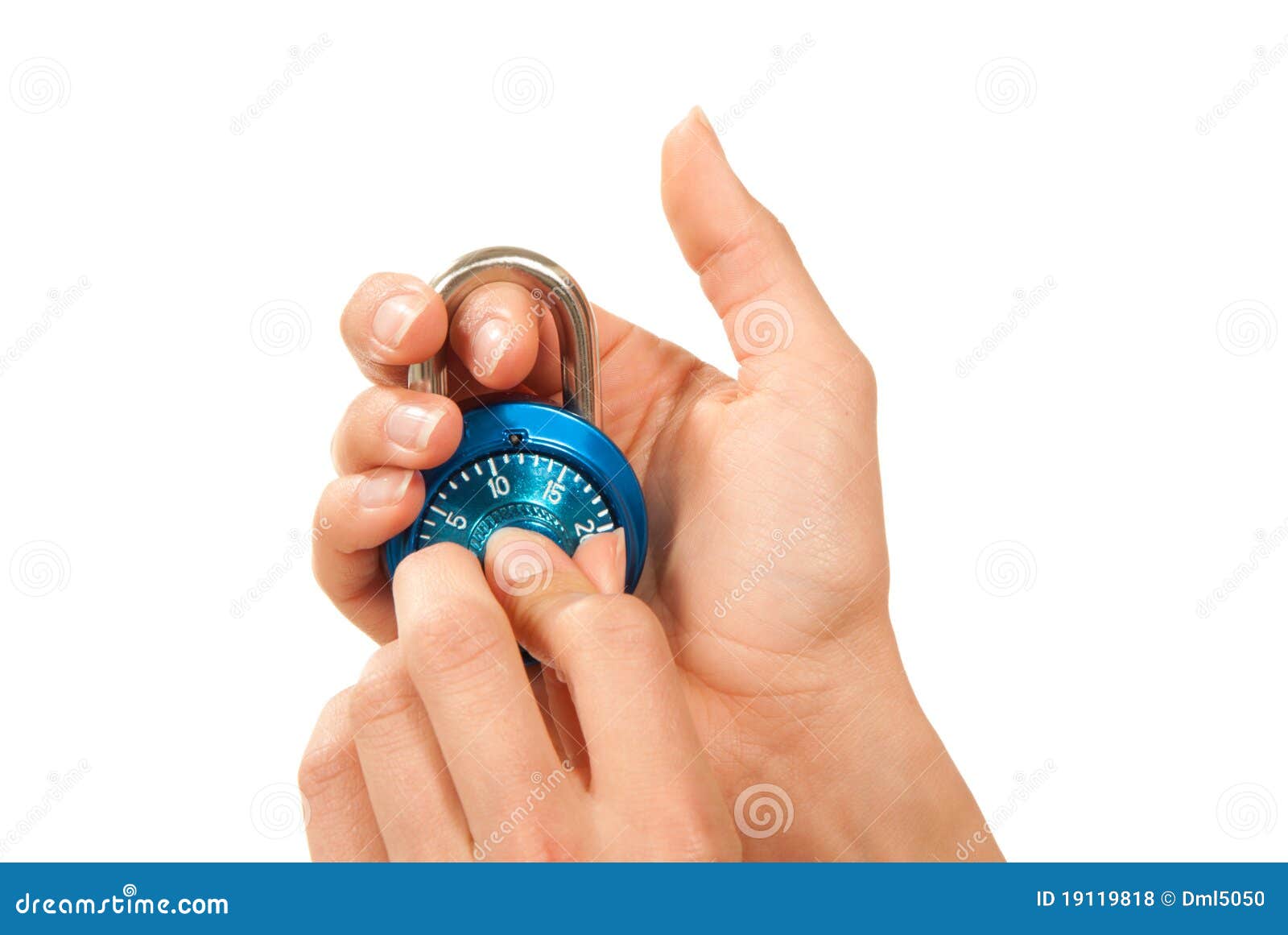 Blue Locked Master Combination Dial Padlock Lock Stock Photo - Image of ...