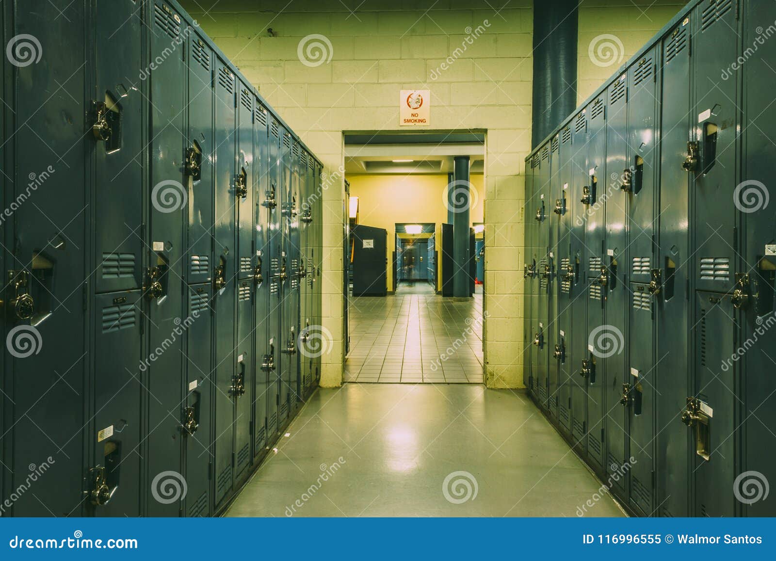 Blue locker room stock image. Image of changing, locker - 116996555
