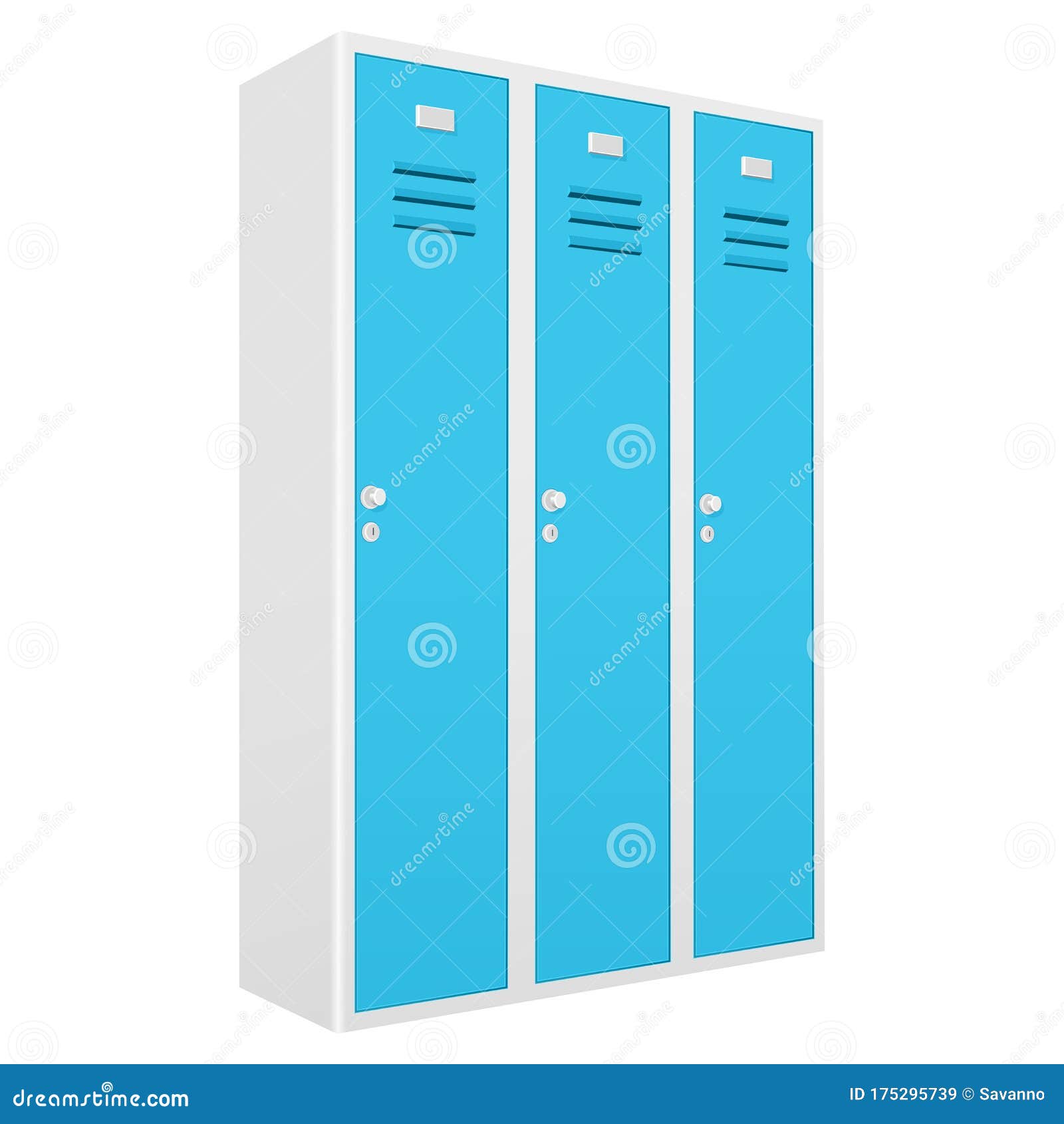 Blue lockers row stock vector. Illustration of design - 175295739
