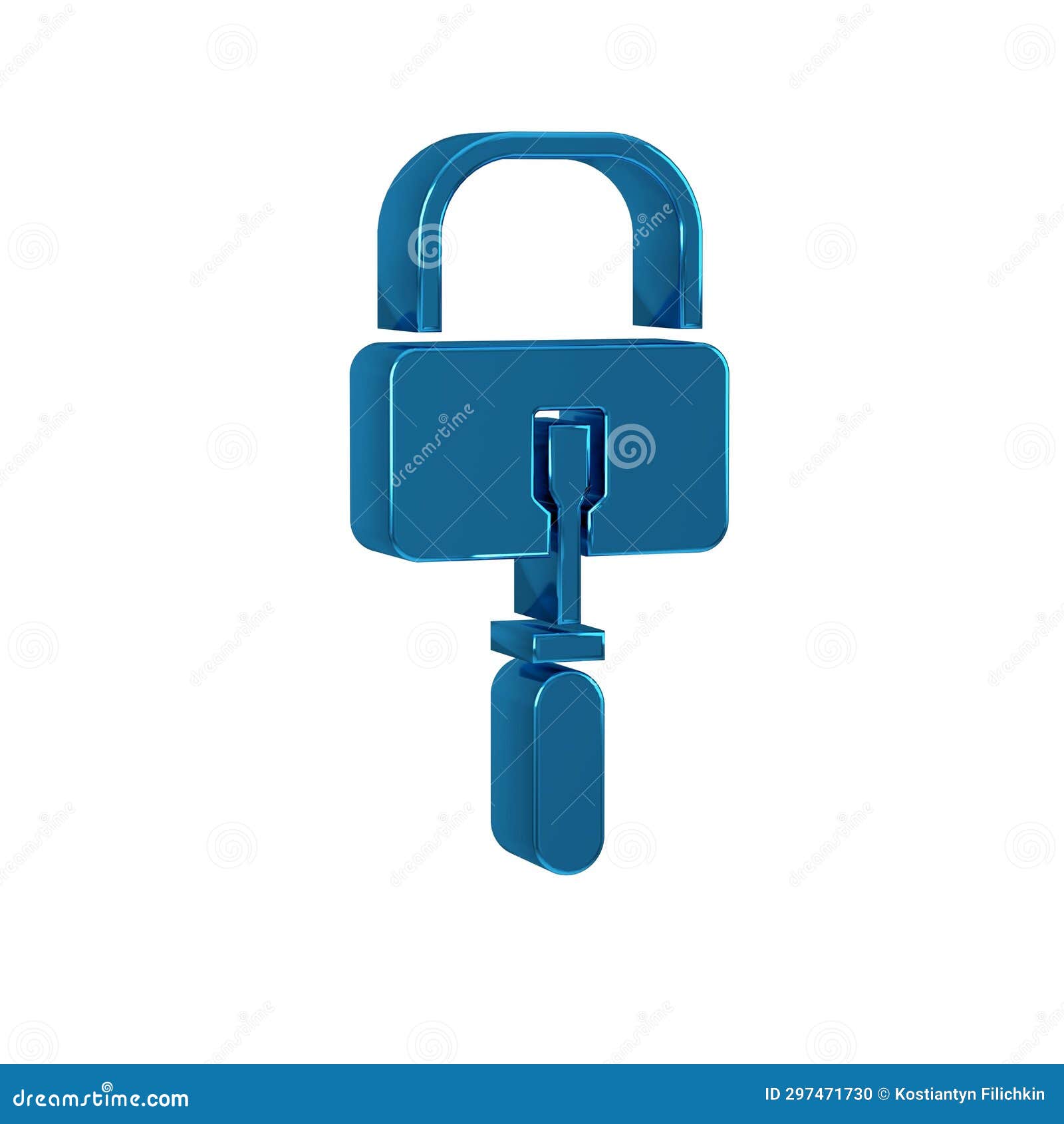 Blue Lockpicks Or Lock Picks For Lock Picking Icon Isolated On ...