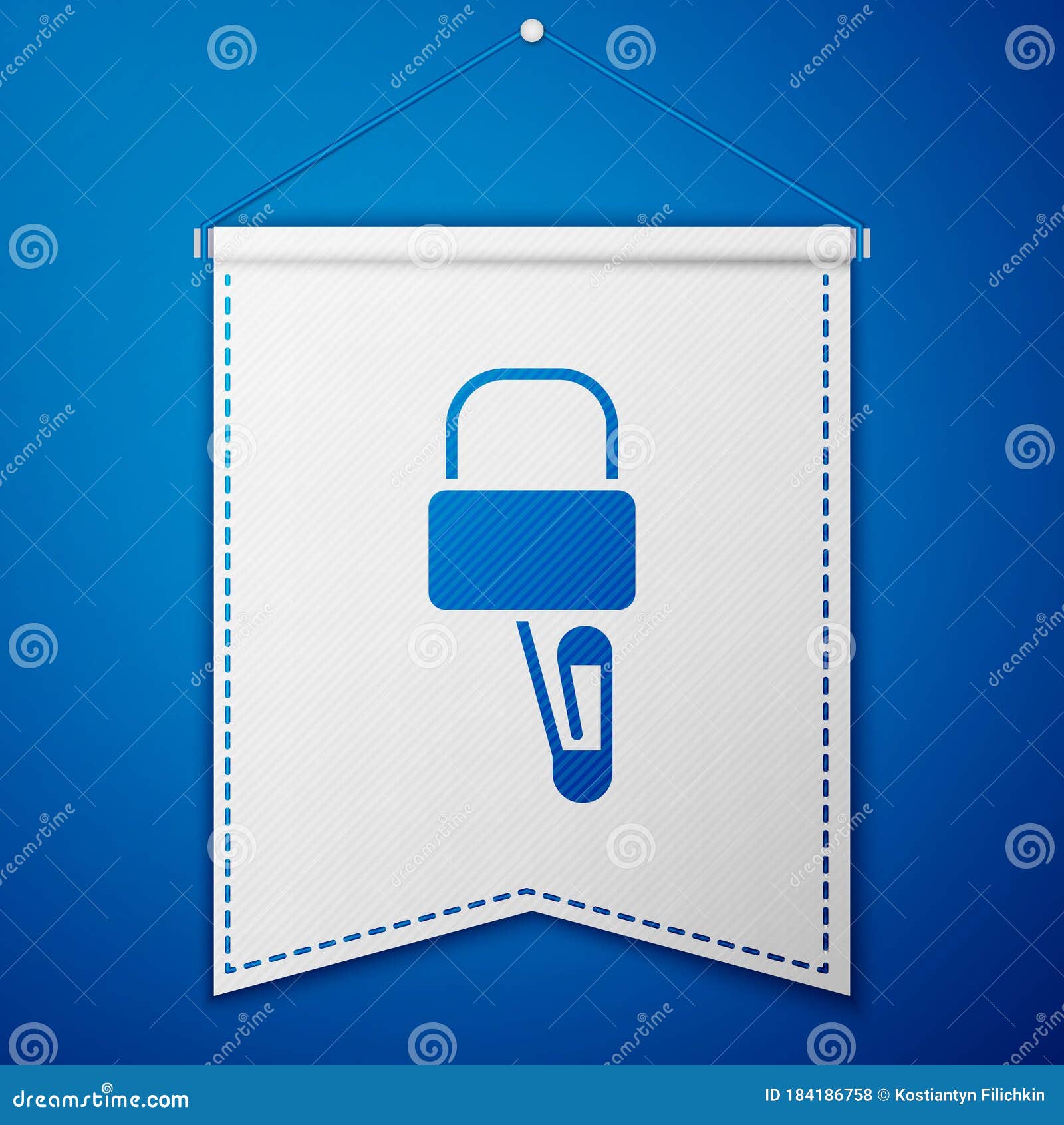 Blue Lockpicks or Lock Picks for Lock Picking Icon Isolated on Blue ...
