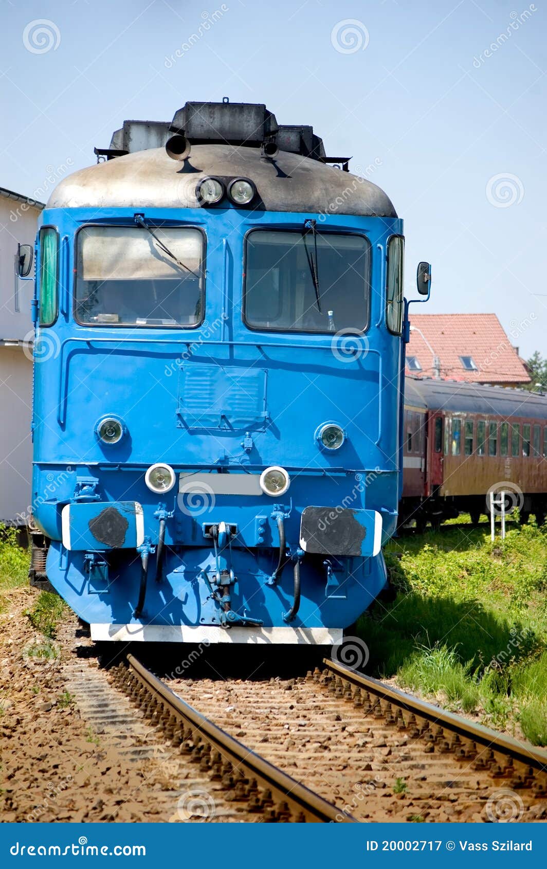 Blue locomotive stock image. Image of transportation - 20002717