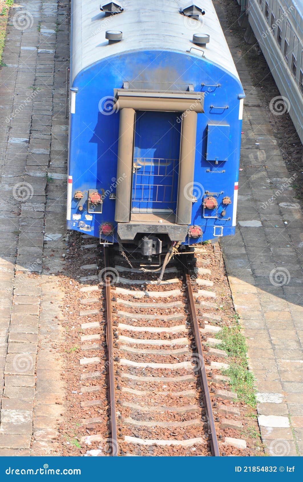 Blue locomotive stock photo. Image of rail, steel, railroad - 21854832