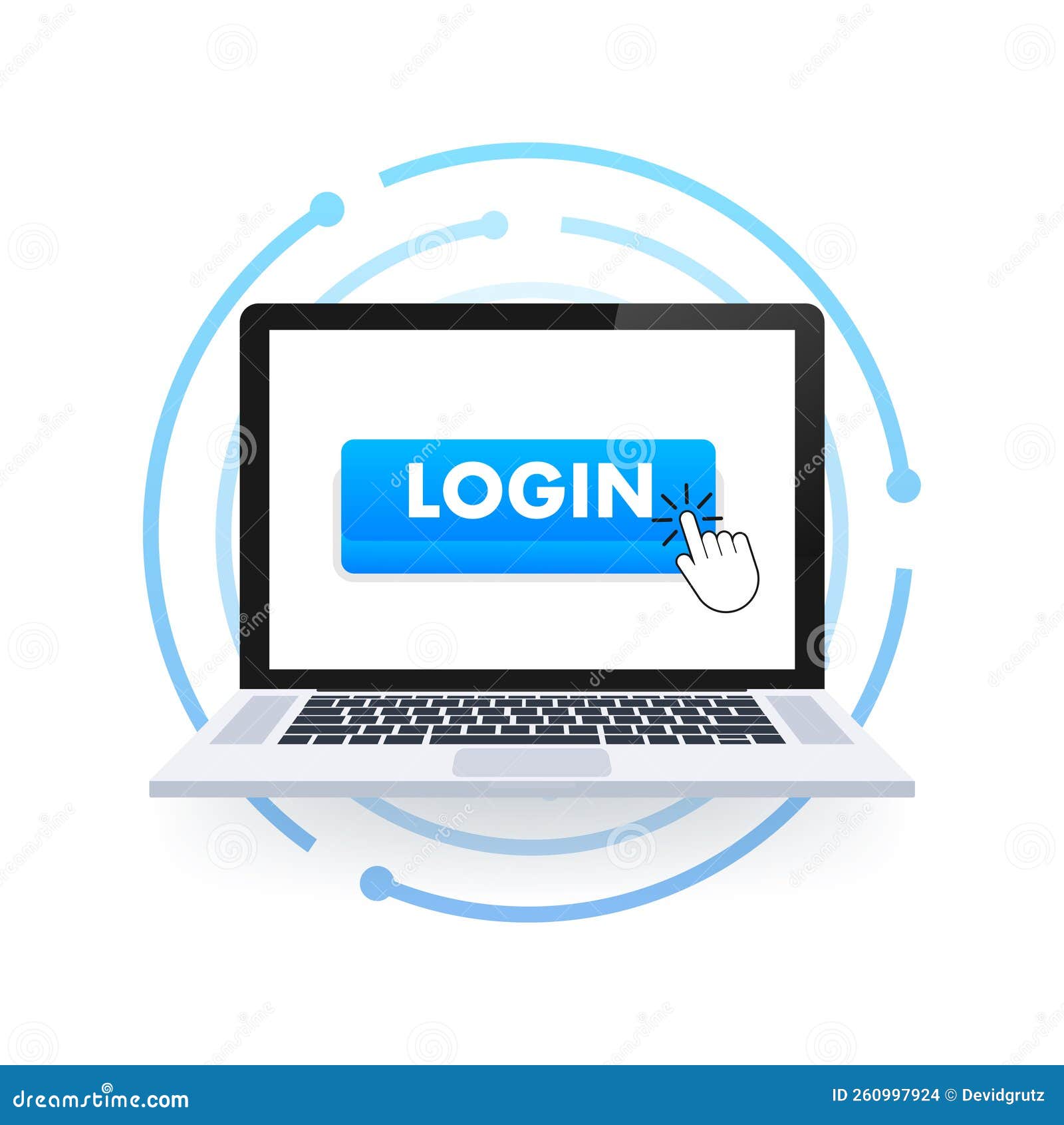 Blue Login Button. Cursor Icon. Arrow Icon. Web Banner. Web Template ...