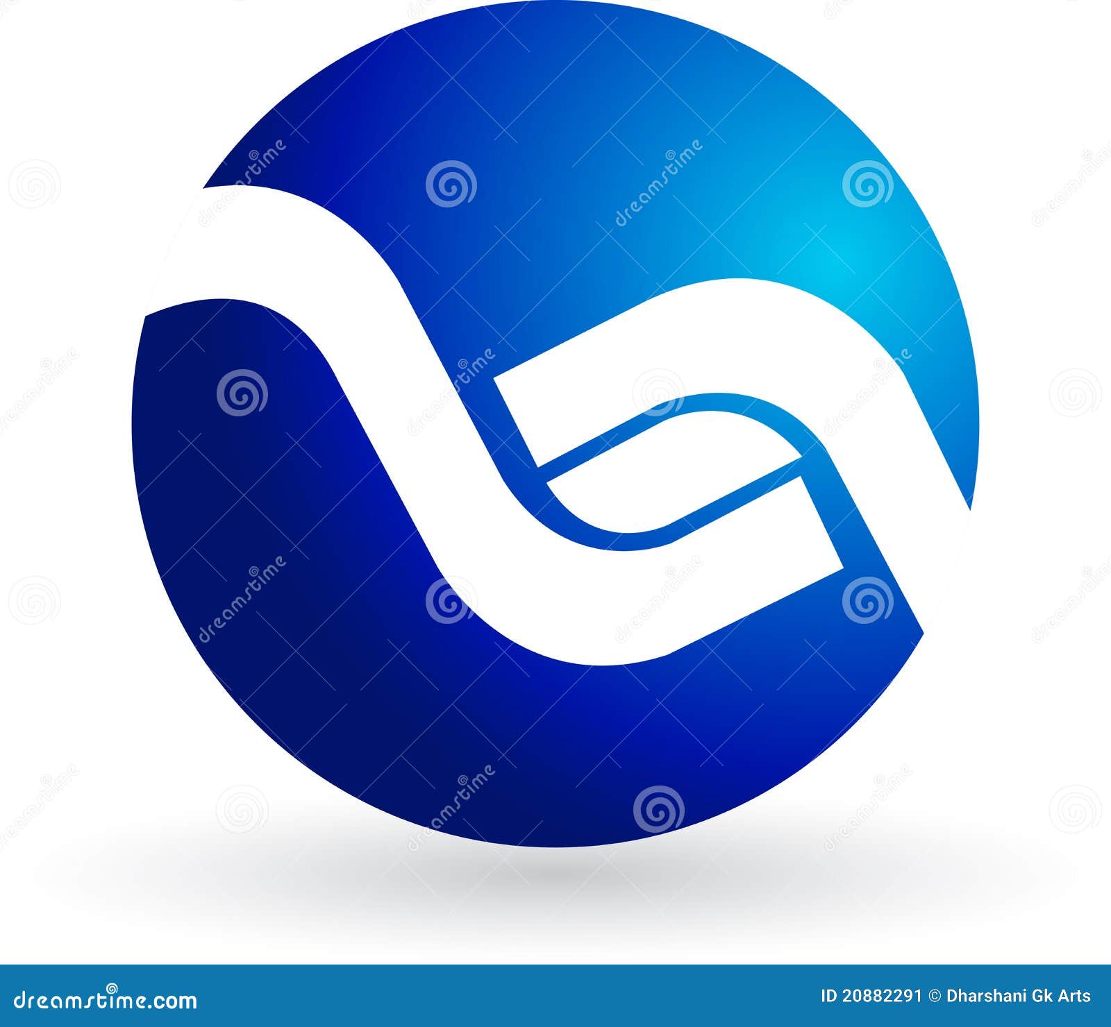 Blue logo stock vector. Illustration of design, mark - 20882291