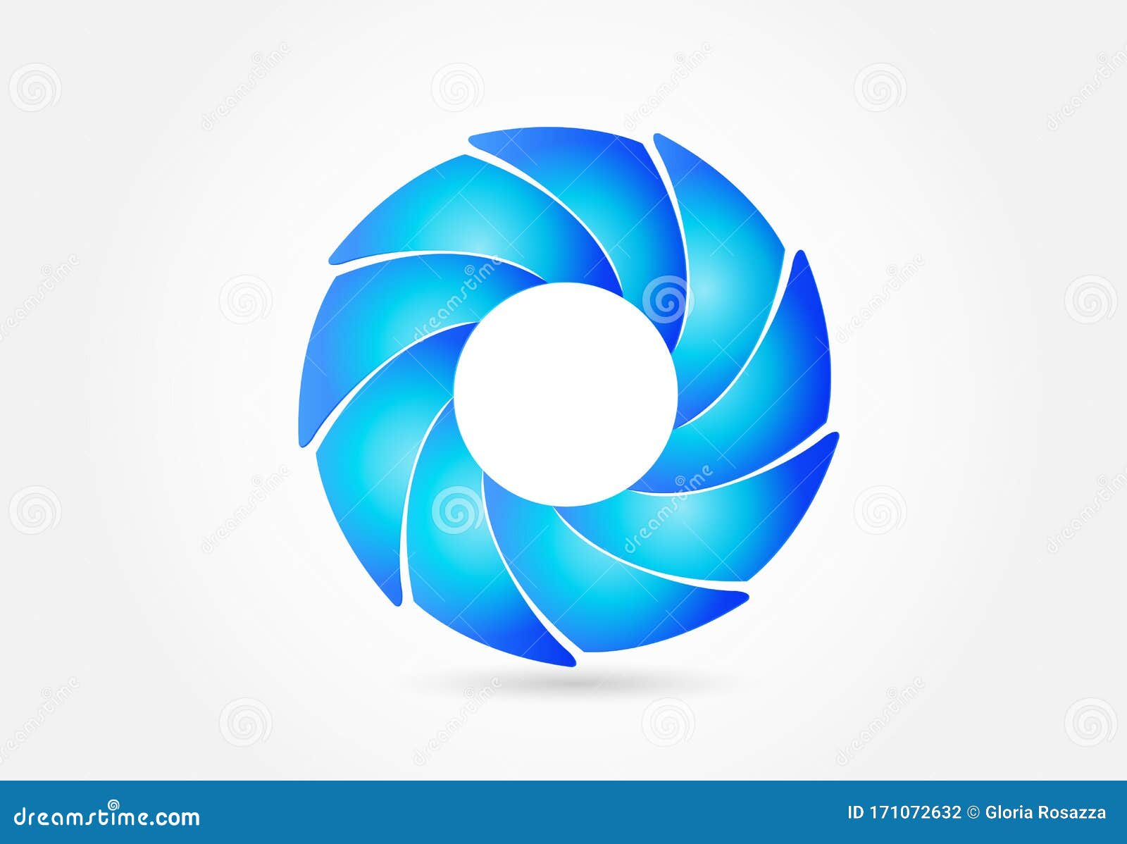 Blue Cool Fan Logo Abstract Vector Image Design Stock Vector ...