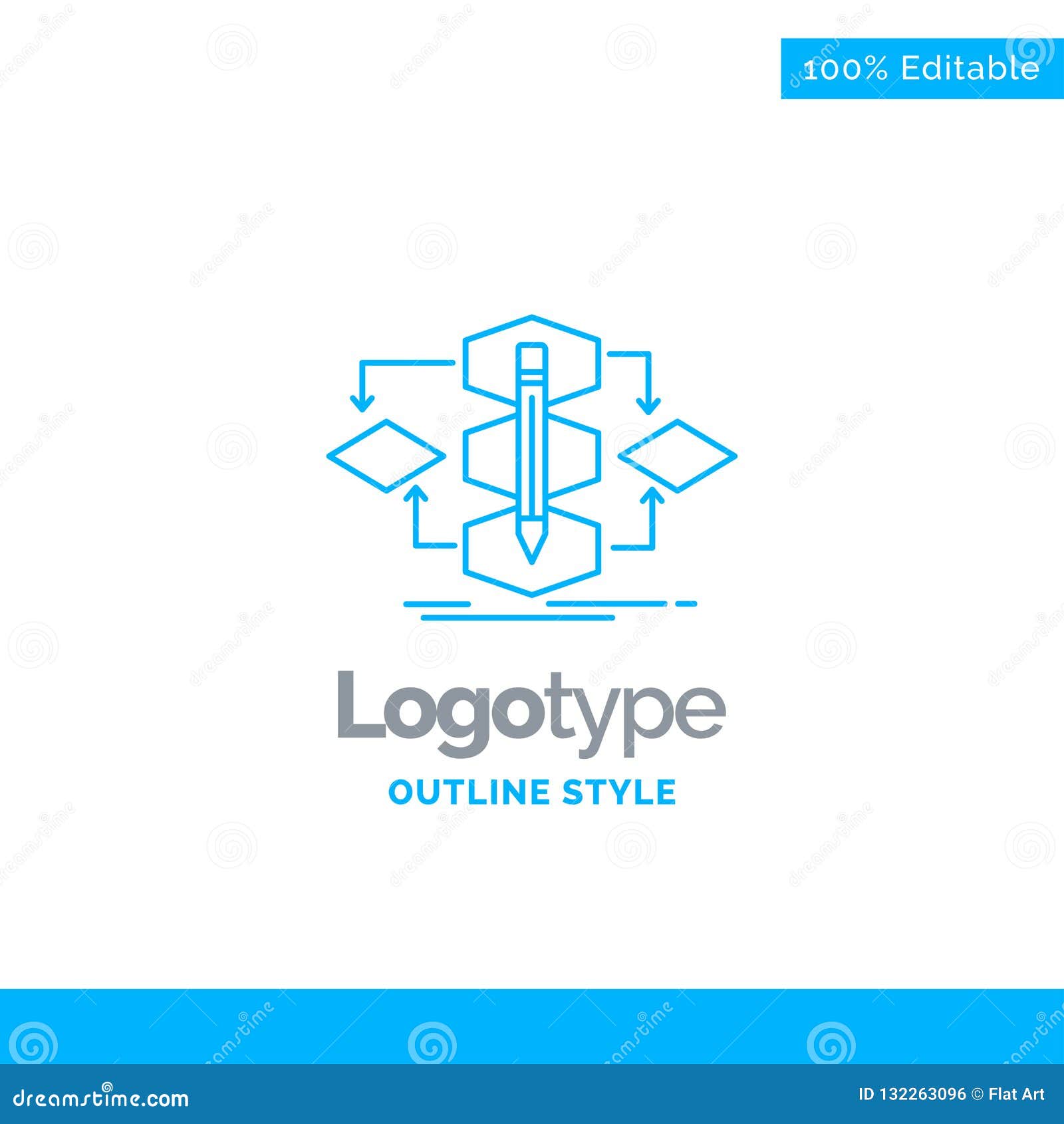Blue Logo Design for Algorithm, Design, Method, Model, Process Stock ...